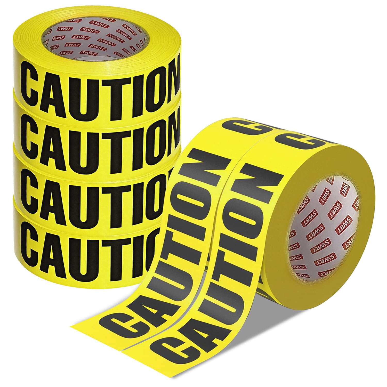 6 Rolls Premium Yellow Caution Tape, 3 Inch x 1000FT(Total 6000FT ...