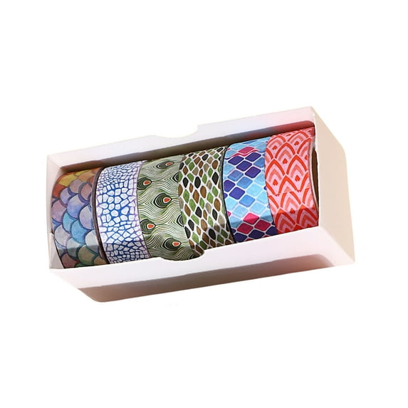 6 Rolls Print Washis Tape Decorative Tape Hand Account Tape Artists ...