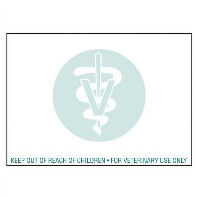 6 Rolls RJS Brand Veterinary Prescription Labels with Green Caduceus ...