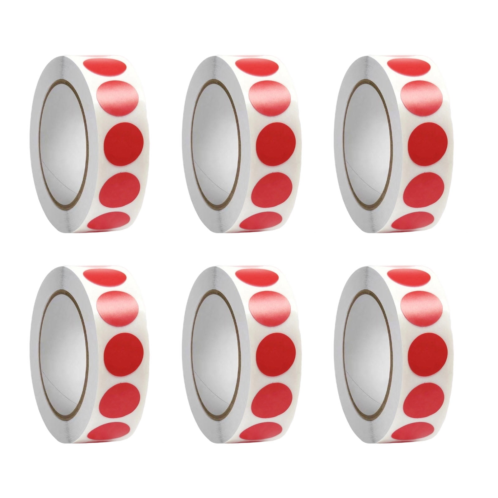 6 Rolls Red Dot Circular Stickers for Office School Organization, File ...