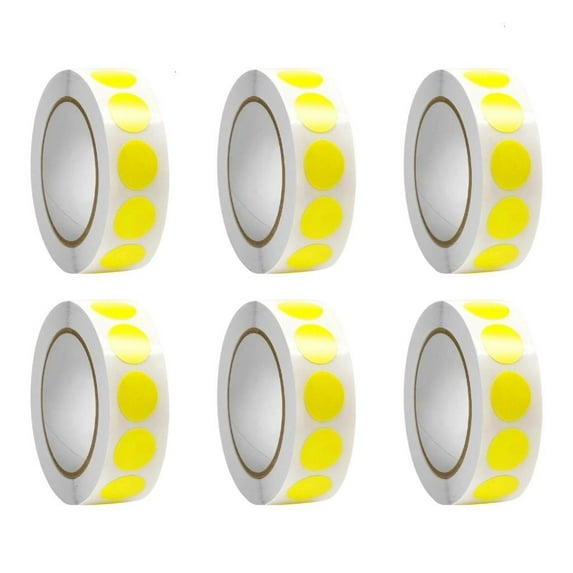 6 Rolls Red Dot Sticker Colour Coding Label Adhesive Round Sticker ...