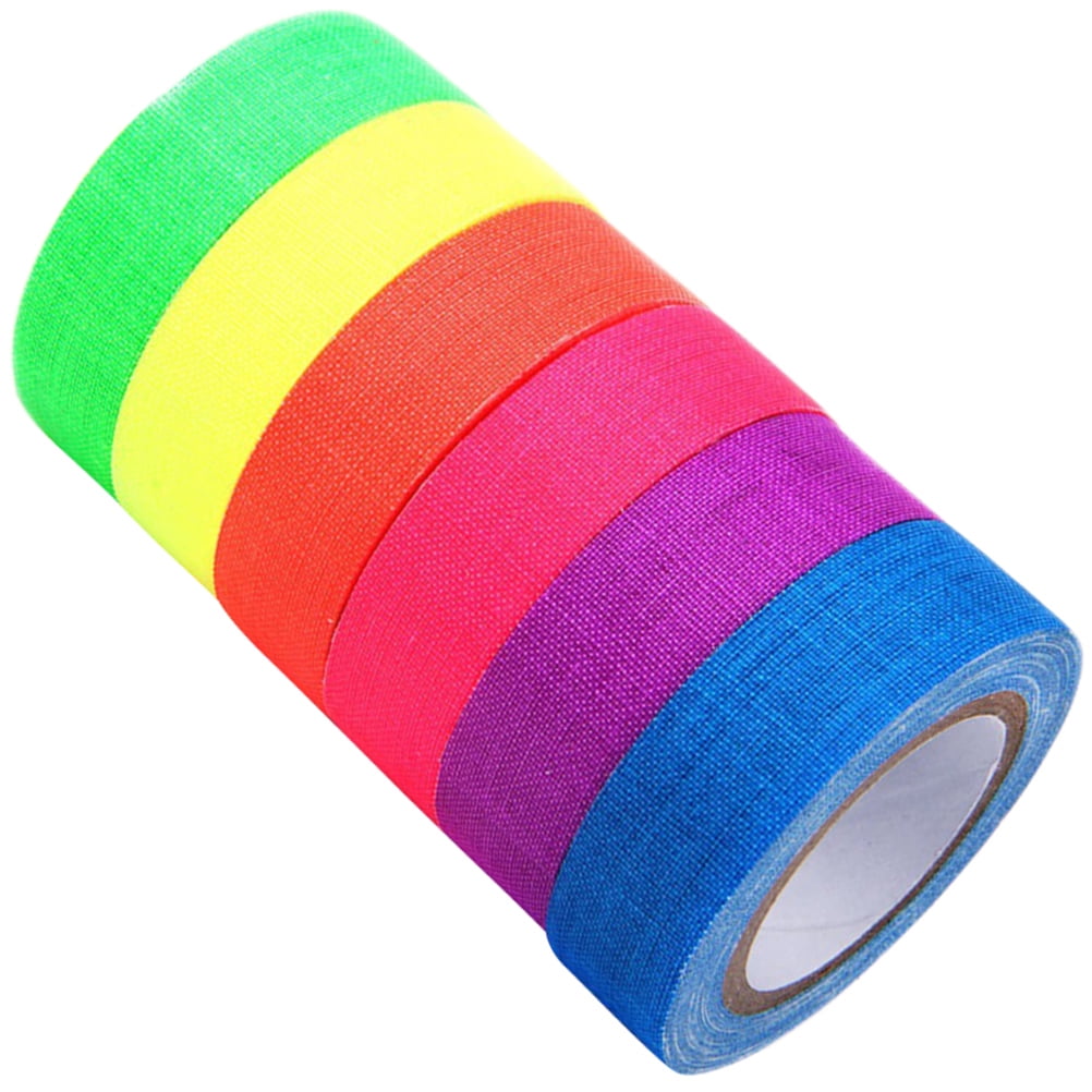 6 Rolls Reflective Adhesive Tape Fluorescent Colored Outdoor Magnetic ...