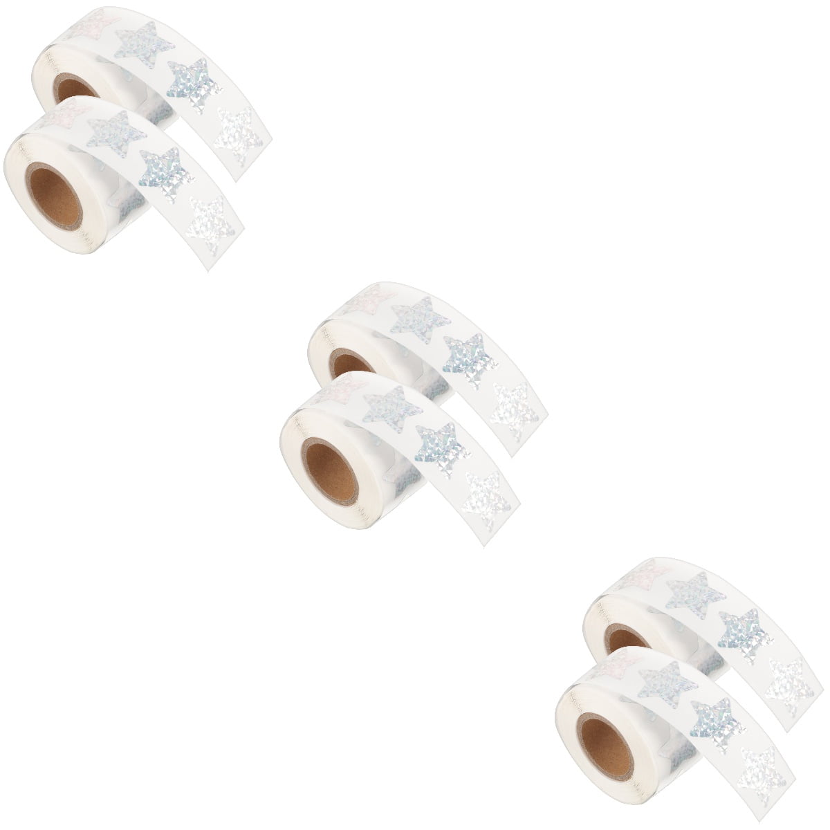 6 Rolls of Star Stickers for Kids - Self-Adhesive Metallic Star Reward ...