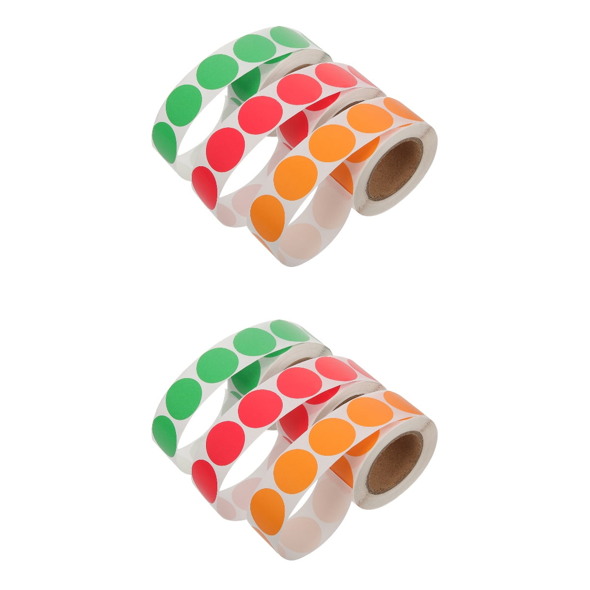 6 Rolls Stickers Labels Color Dots Adhesive Classify Paper Seal Self ...