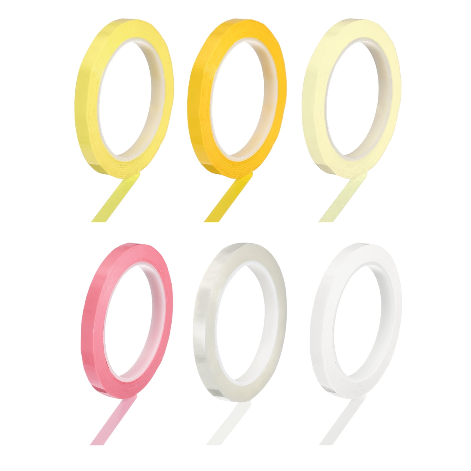 6 Rolls Tape, 0.4"x216ft Instruments Identification Tape Colored PET ...