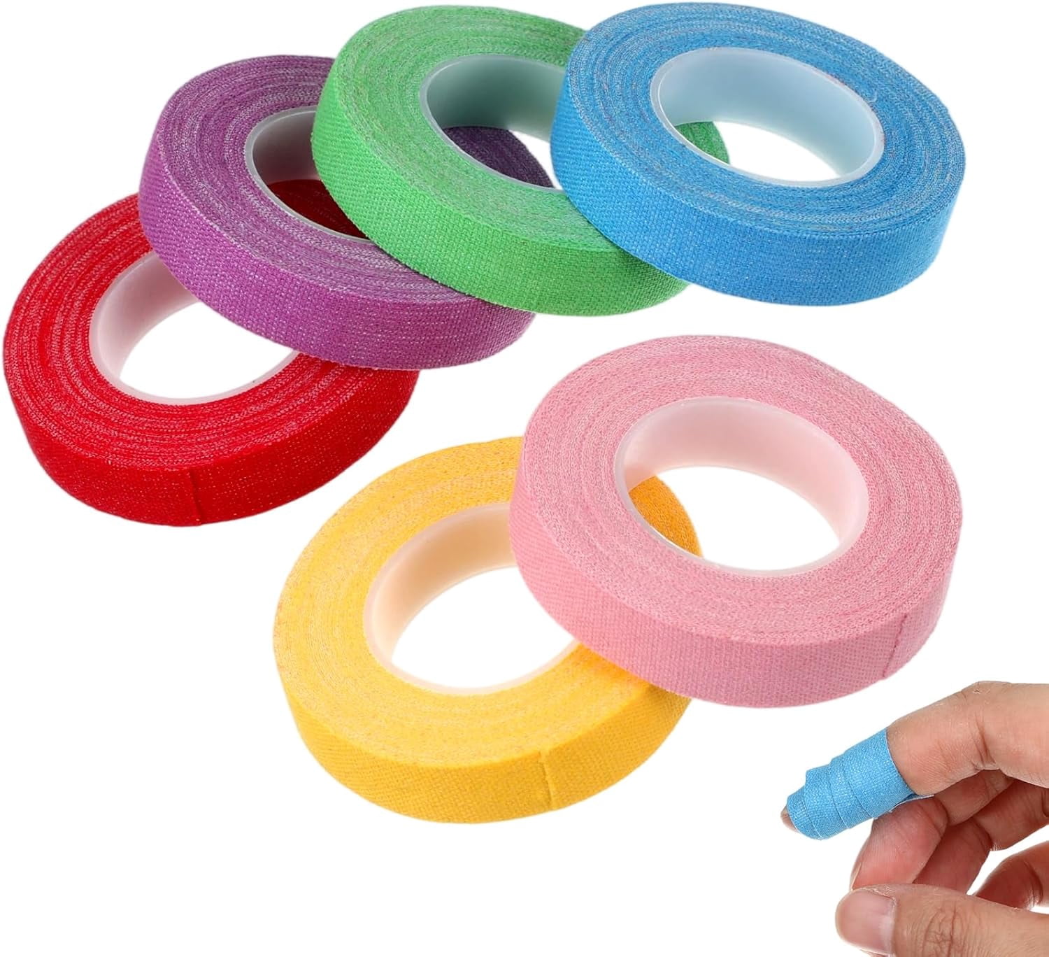 6 Rolls Thimble Tape for Hand Sewing, Self-Adhesive Finger Tape ...