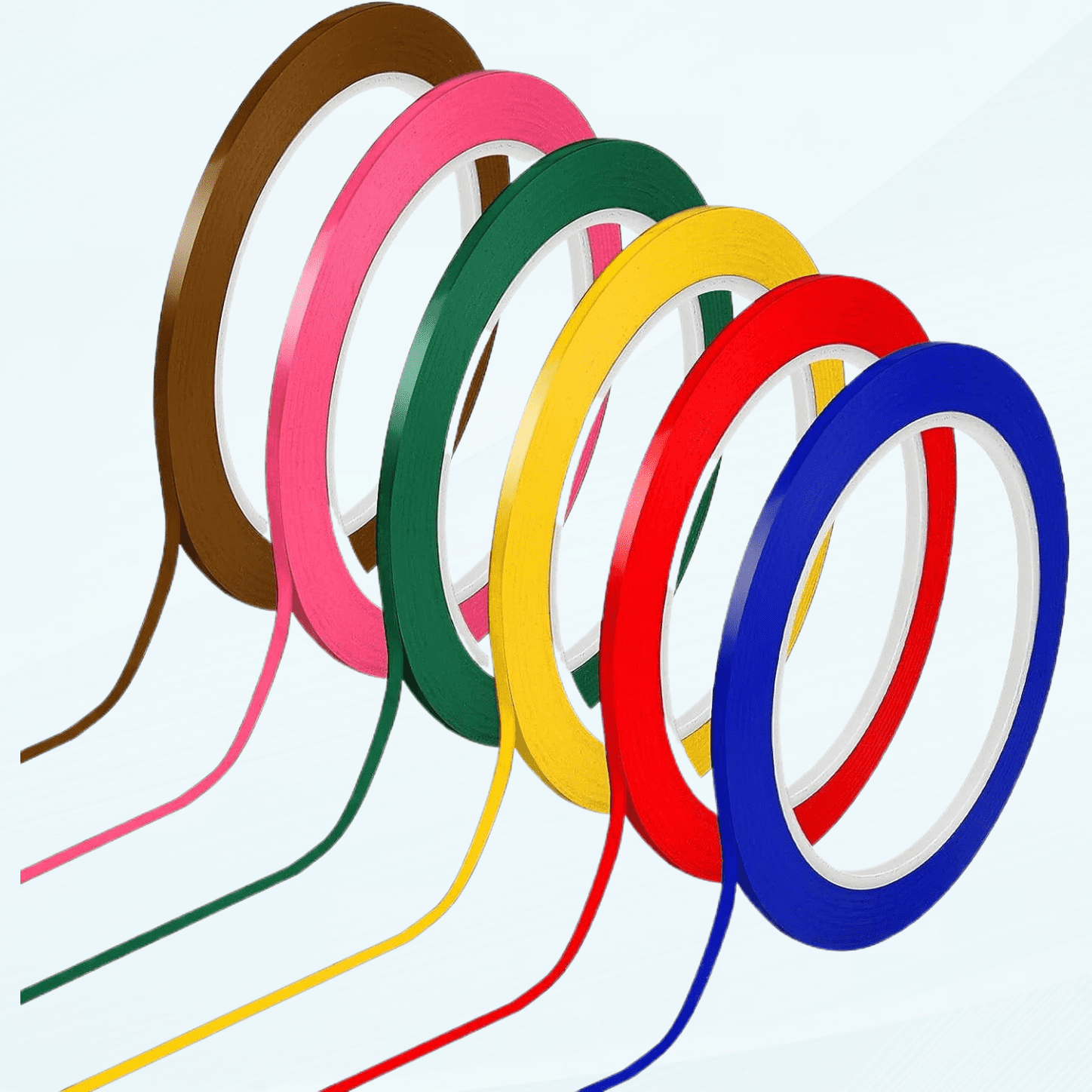 6 Rolls Whiteboard Tape Grid Marking Tape Multi-Color Board Tape Self ...