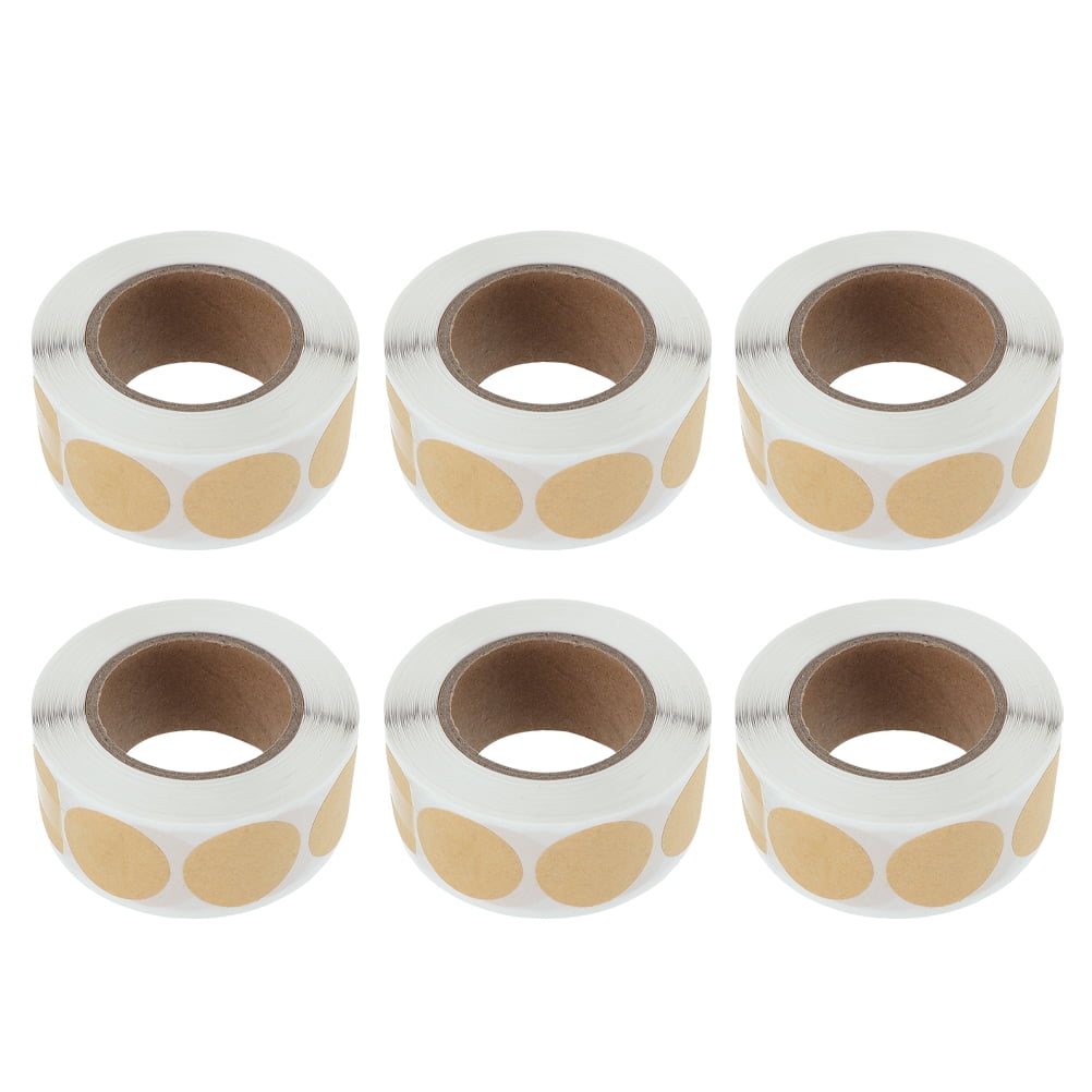 Kraft Paper Writable Labels for Gift Packing Stickers and Decor 6 Rolls ...