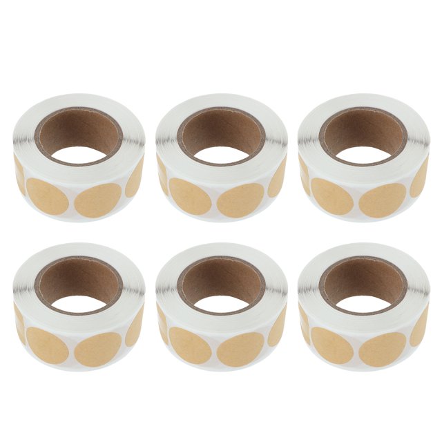 Kraft Paper Writable Labels for Gift Packing Stickers and Decor 6 Rolls ...