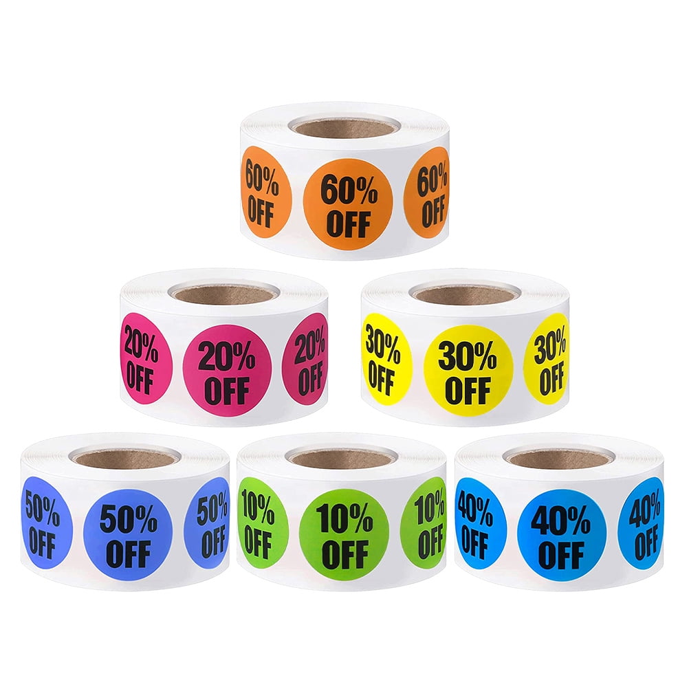 6 Rolls percent Off Stickers Discounts Stickers 10 To 60 percent Off ...