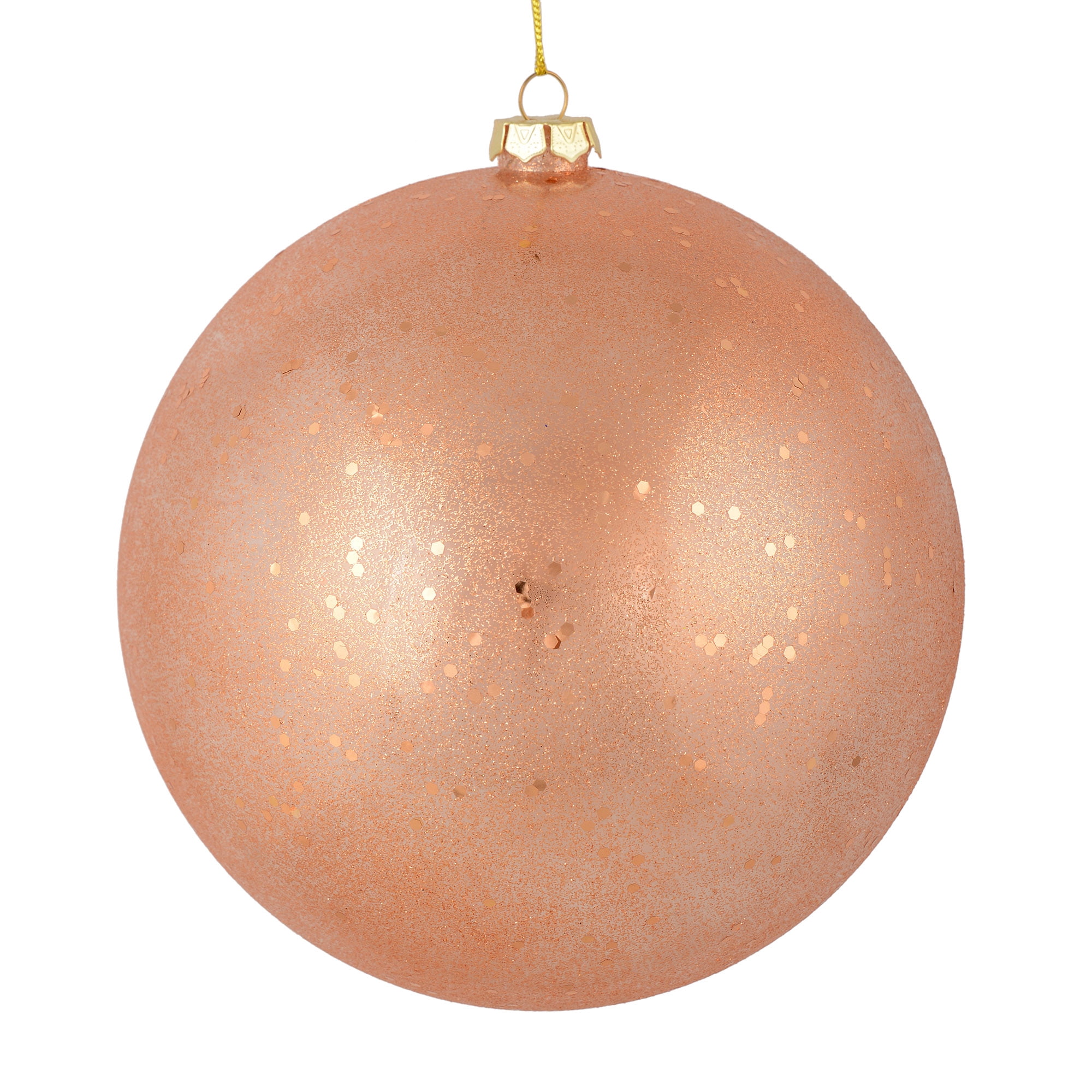 6" Rose Gold Glitter Clear Ball 4/Bag - Walmart.com