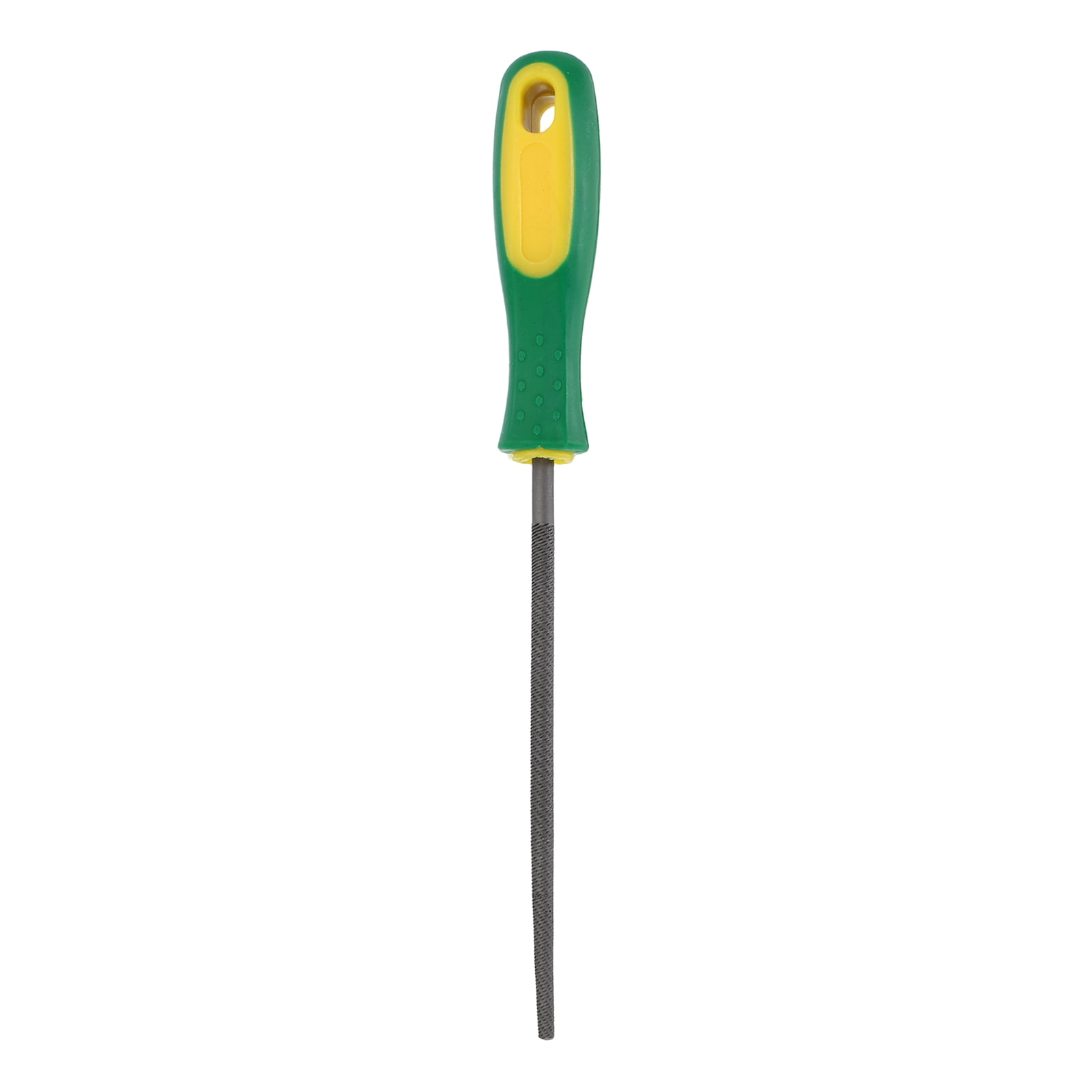 6" Round Medium Cut File Medium File with Plastic Handle, Grey/Yellow ...