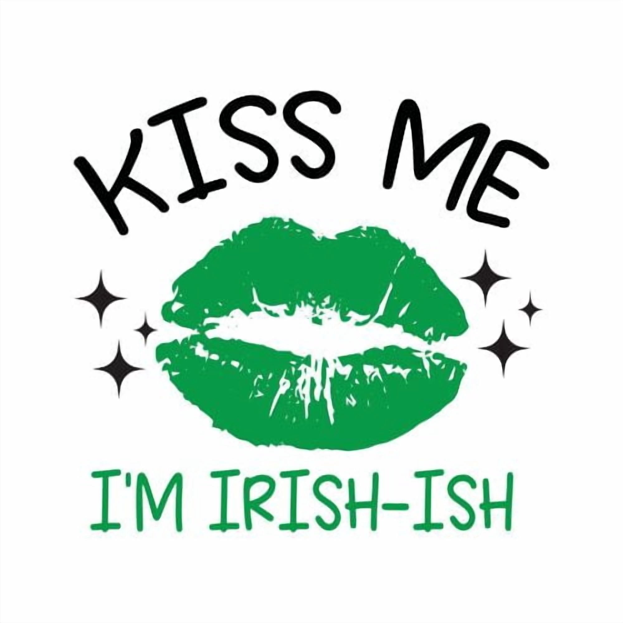 6" Round Pre-Cut Happy St.Pattys Day Kiss Me I'm Irish-ish Design Photo ...