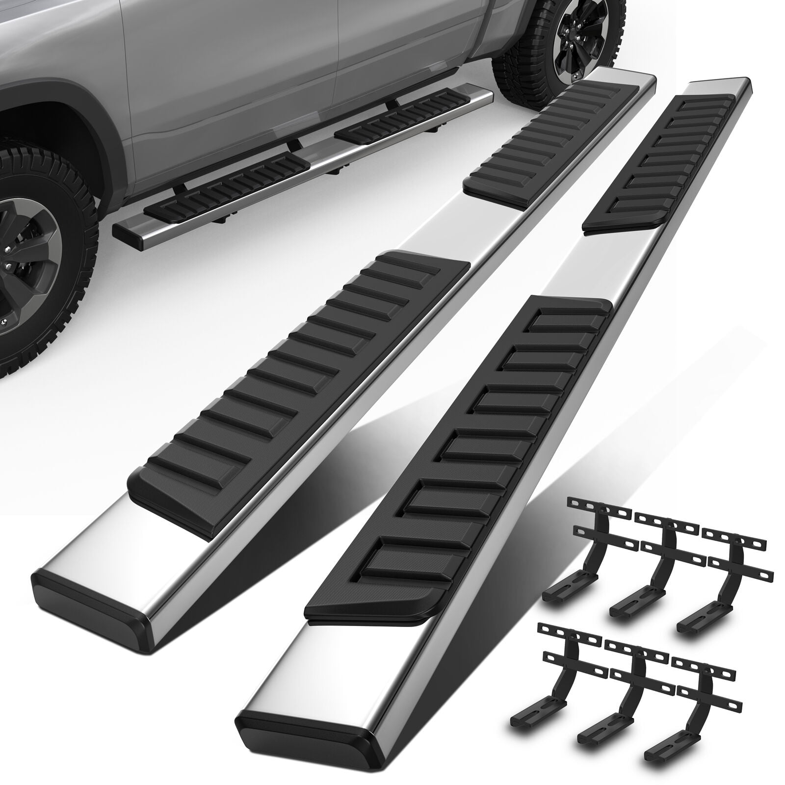 "Dodge Ram Crew Cab 4-Door 6"" Running Boards Side Step Nerf Bar (2019 ...