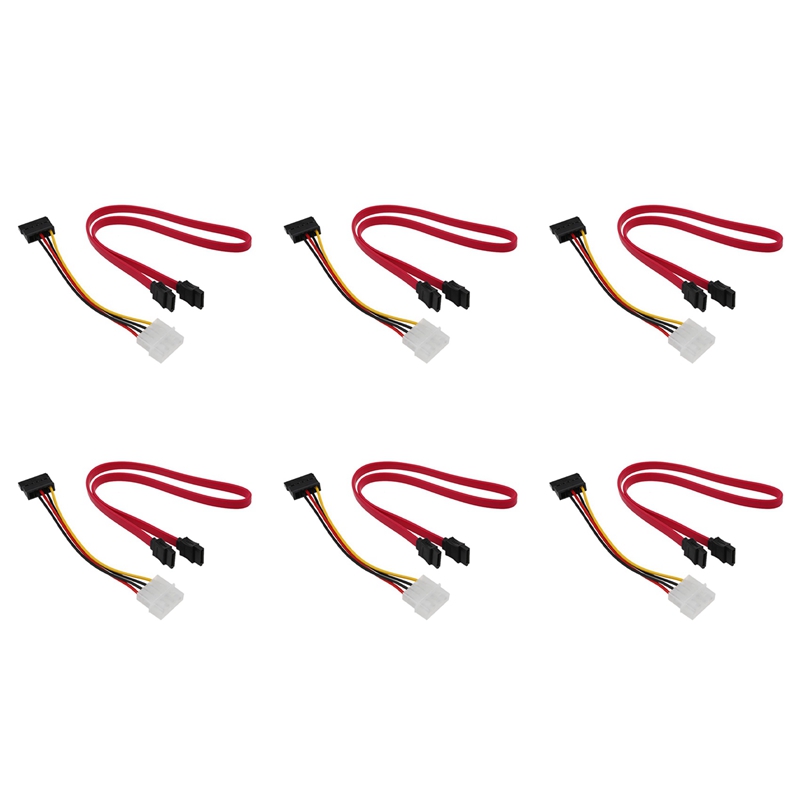 6 SATA Power Adapter Cable and 6 SATA Data Cable - Walmart.com