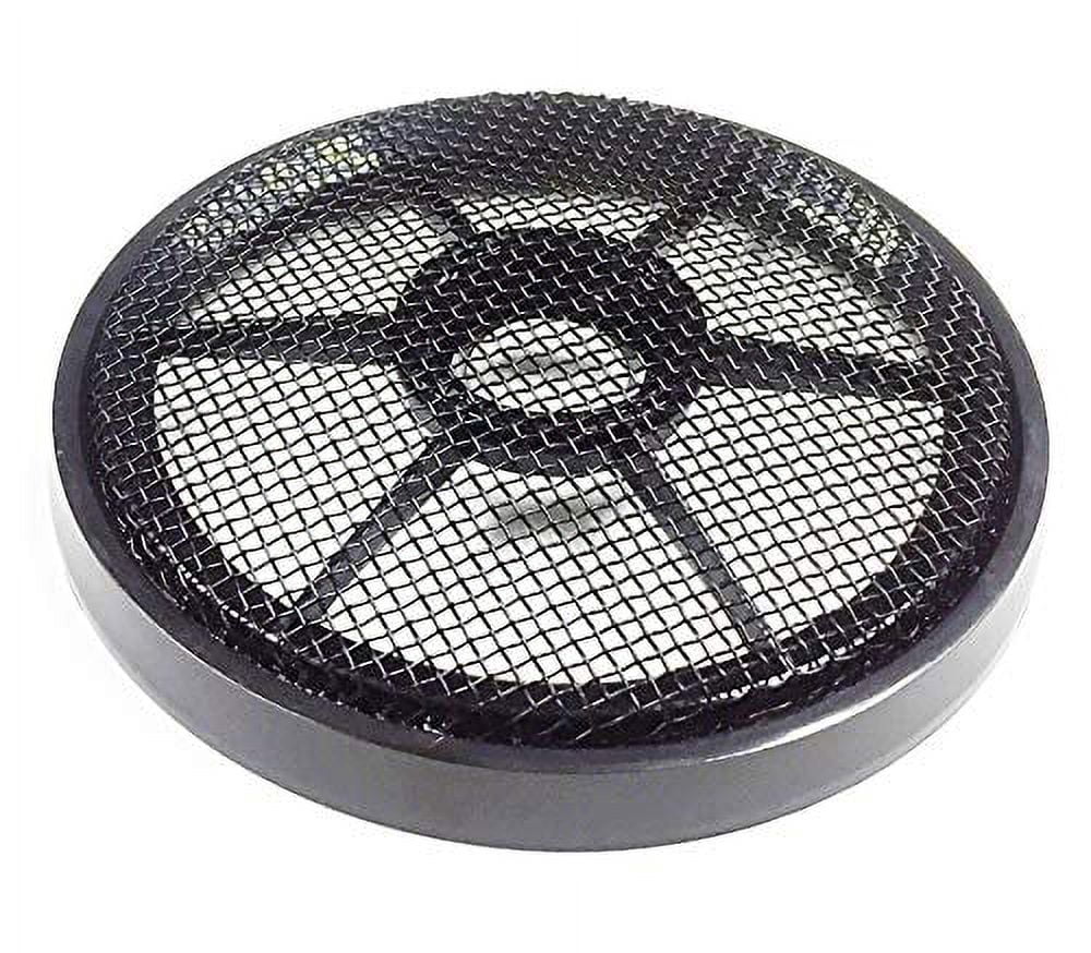 6" Snap On Round Speaker Grill, Metal Mesh with Plastic Ring, Black ...