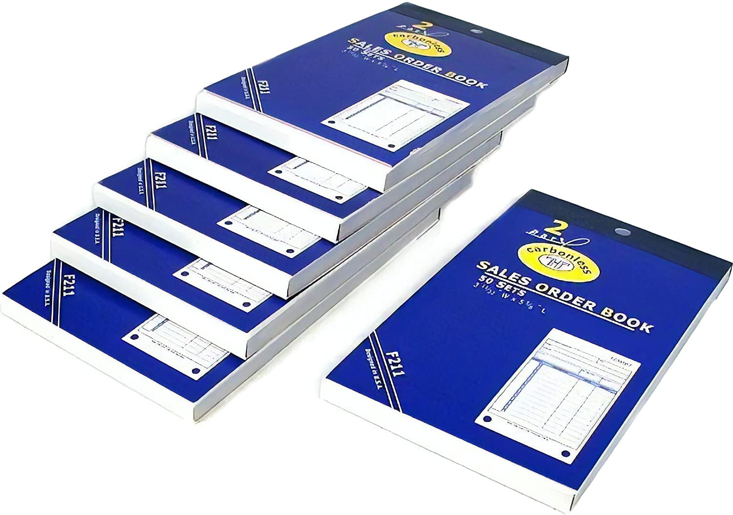6 Sales Order Receipt Books Carbonless Record 5 5/8" x 3 3/4" - Walmart.com