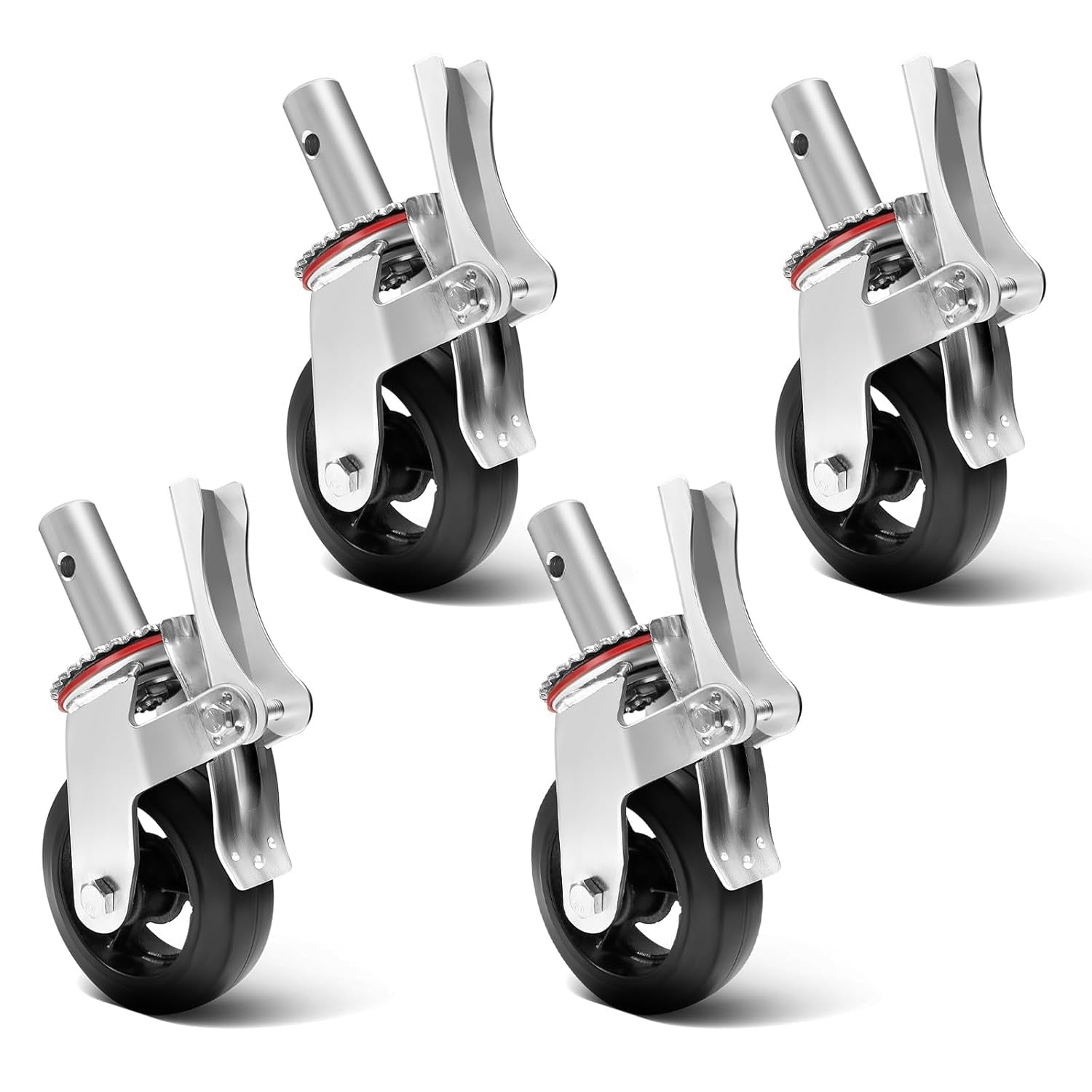 6" Scaffolding Wheels Set of 4 Heavy Duty Caster Wheels 360 Degree ...