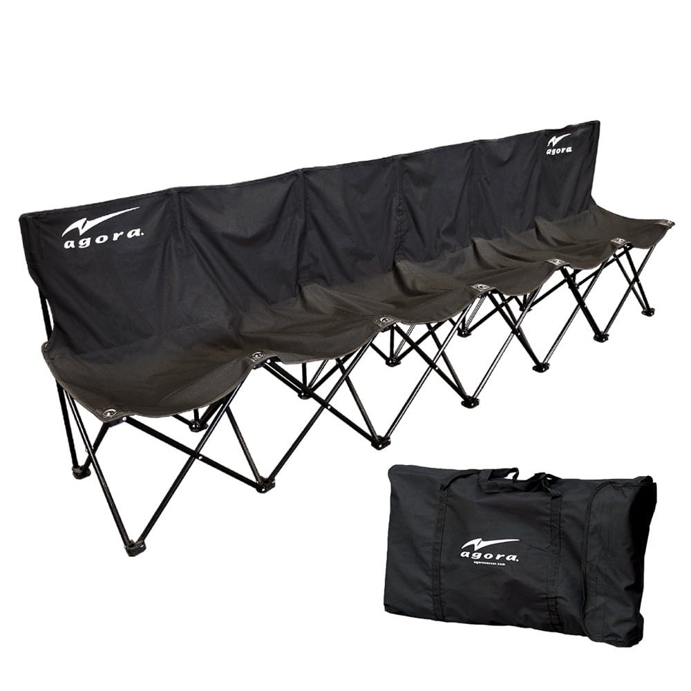 6 Seat Portable Folding Bench for Teams, Camping, Tailgating and More ...
