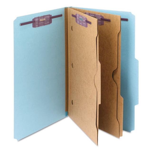 6-Section Pressboard Top Tab Pocket-Style Classification Folders With ...