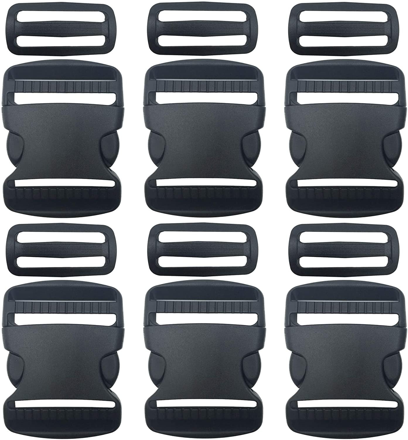 6 Set 2 Inch Flat Dual Adjustable Plastic Quick Side Release Plastic ...