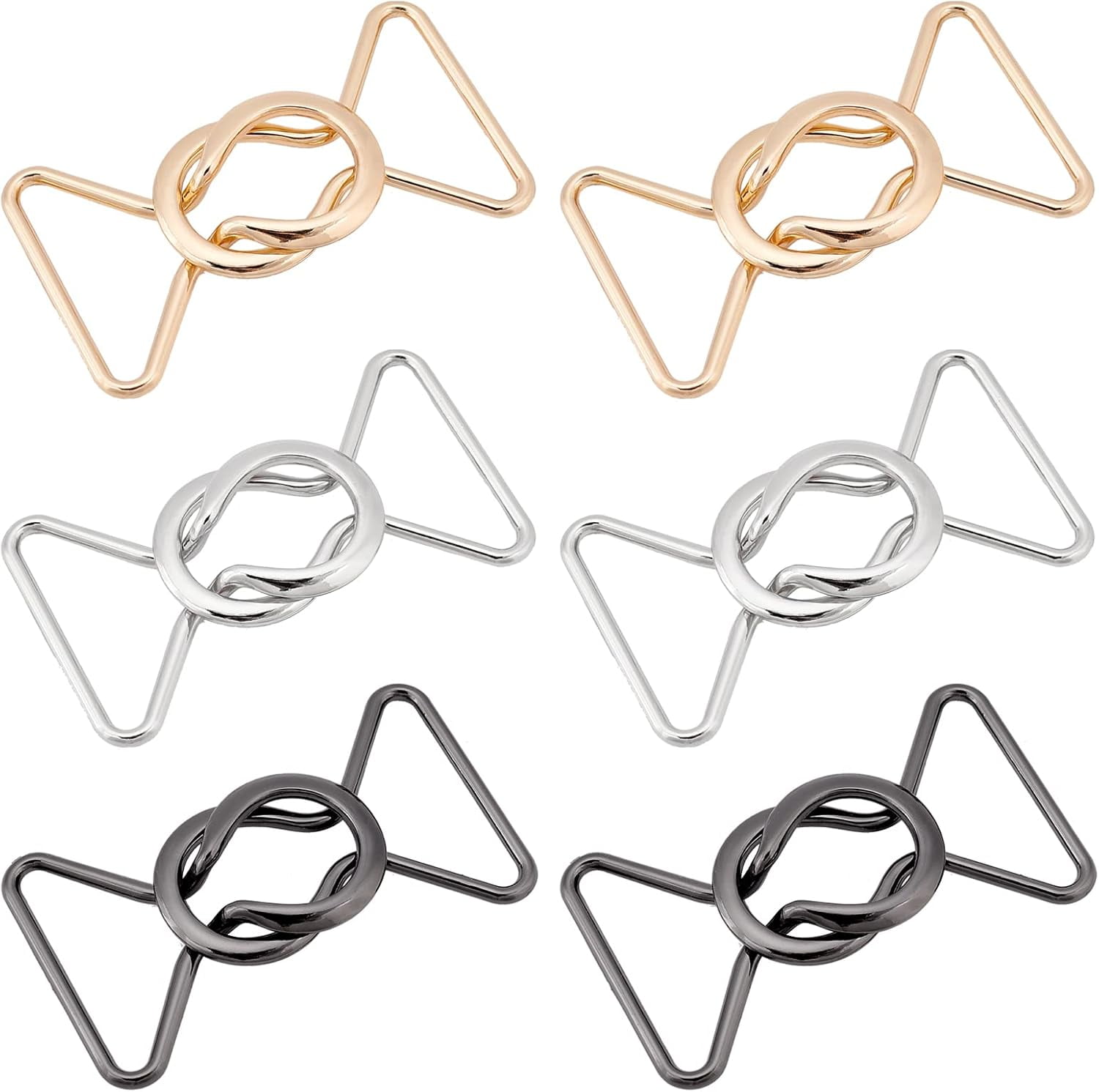 6 Set 3 Colors Interlocking Metal Buckle 2x1.6inch Interlocking Buckle ...