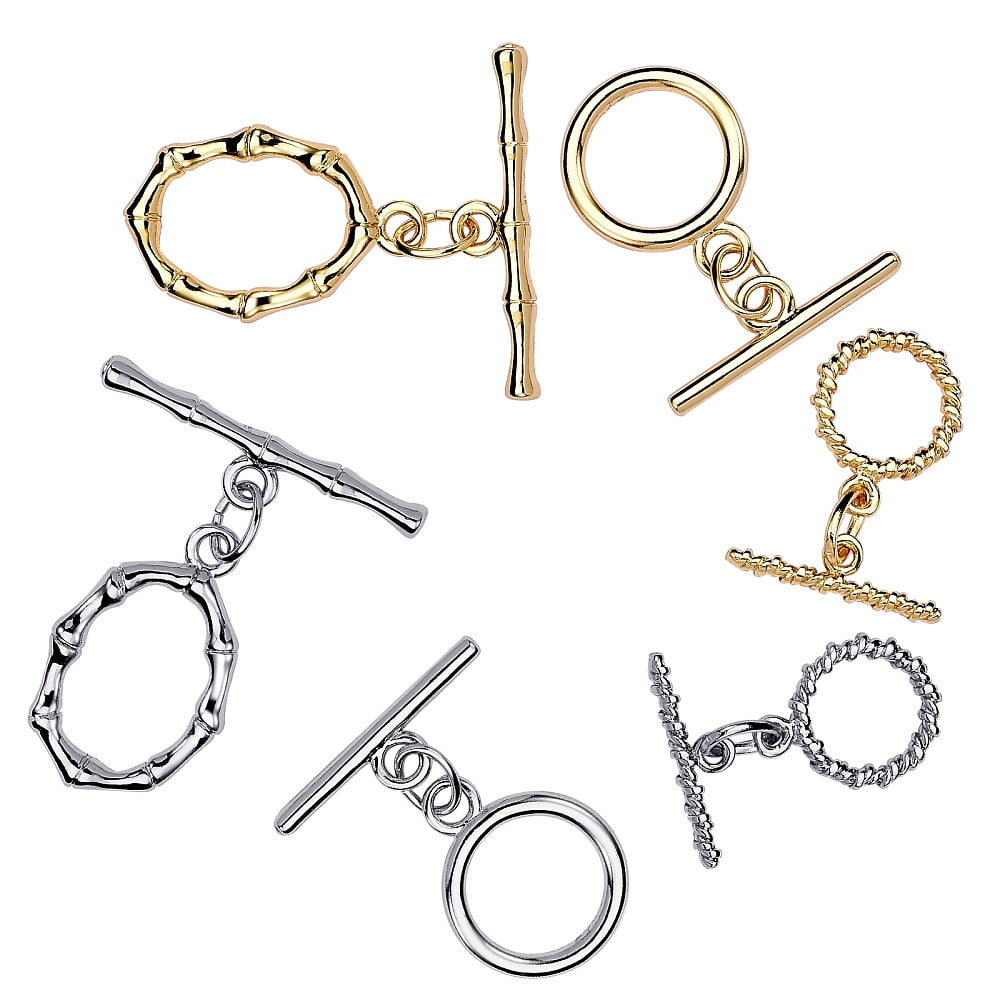 6 Set 3 Style 304 Stainless Steel Toggle Clasps Set with 20Pcs Iron ...