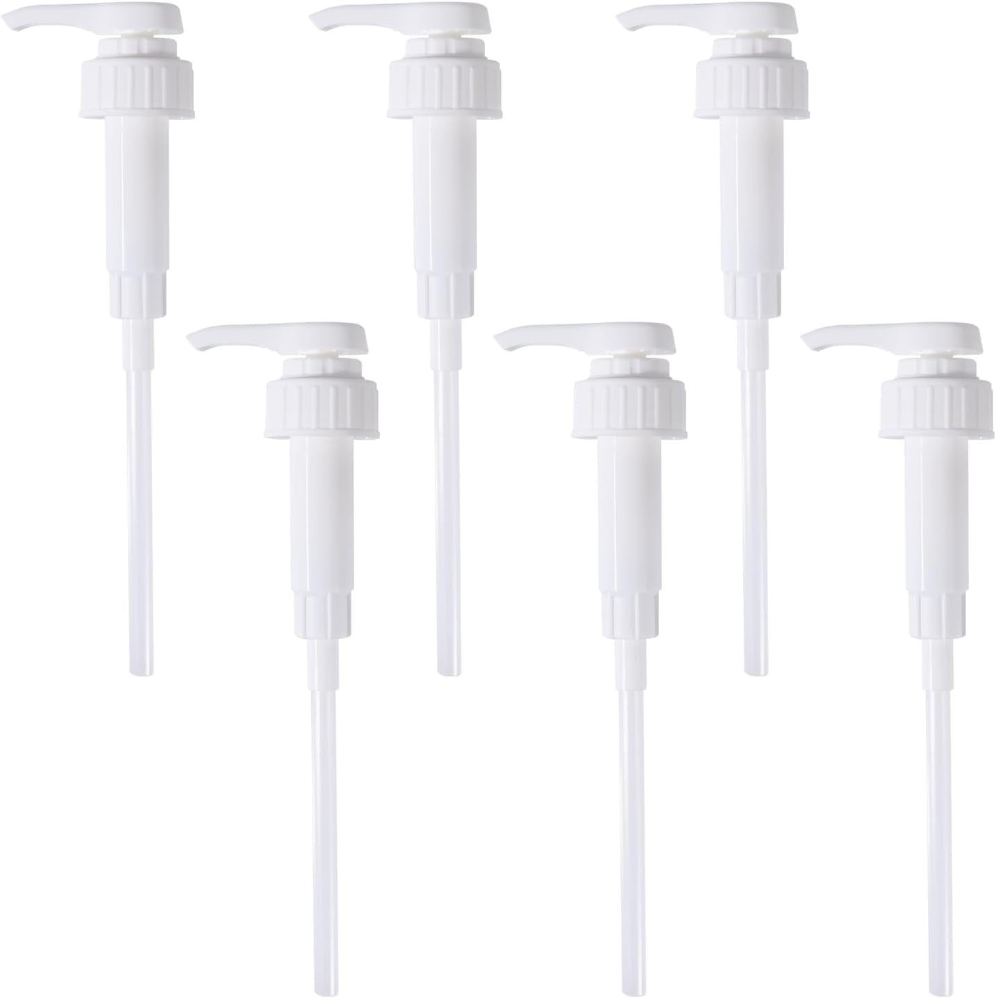 6 Set 6Pcs Dispensing Pumps 181mm/7.inch Syrup Pump Lid Top Dispenser ...