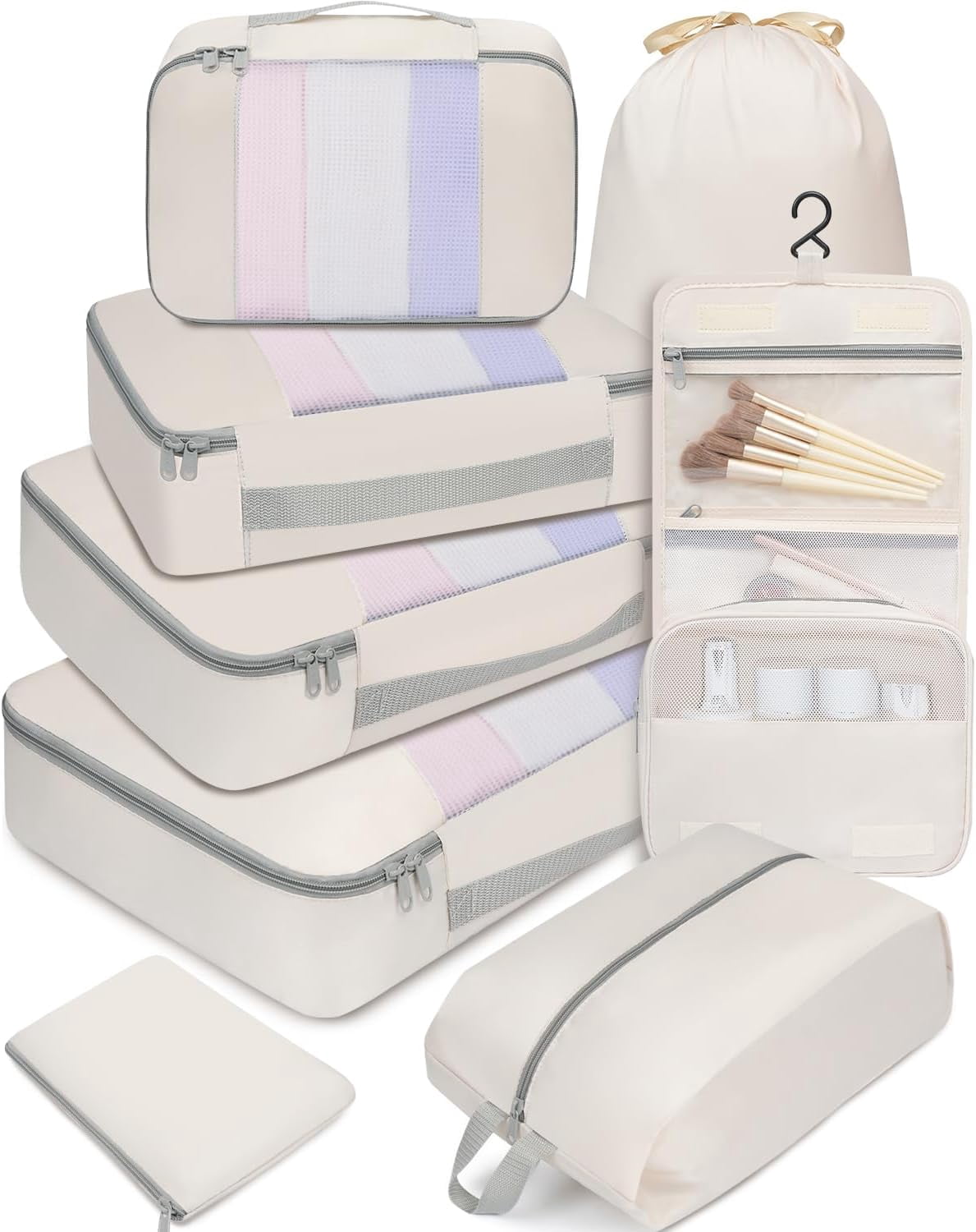 6 Set/8 Set/10 Set Packing Cubes Various Sizes Packing Organizer for ...