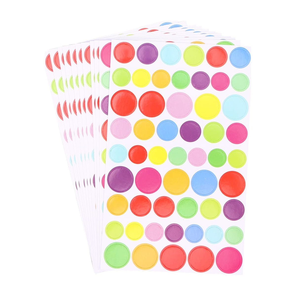 6 Set Adhesive Labels Circle Stickers Removable Round Pencil Writable ...