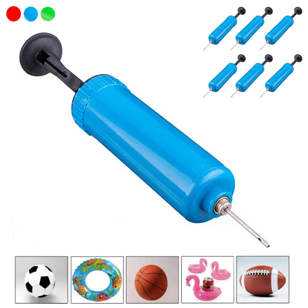 6 Set Ball Pump Hand Air Portable Inflator Needle Football Basketball ...