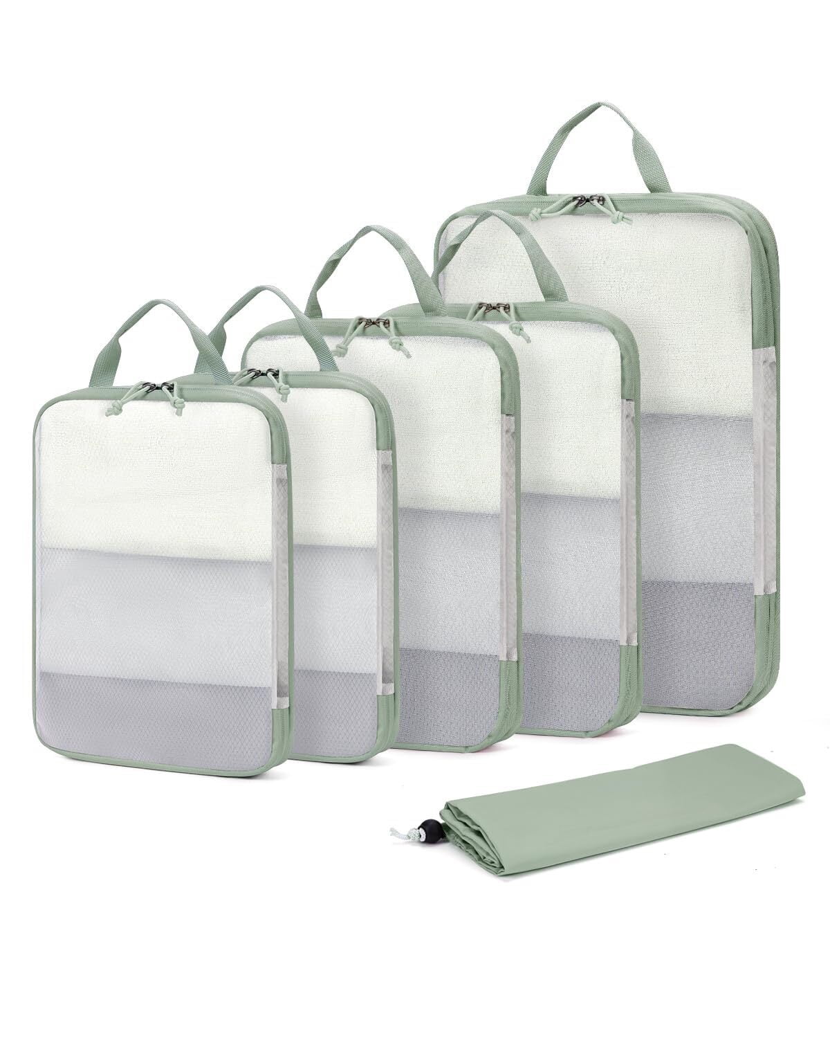 6 Set Compression Packing Cubes for Travel, Suitcases Organizer Bags ...