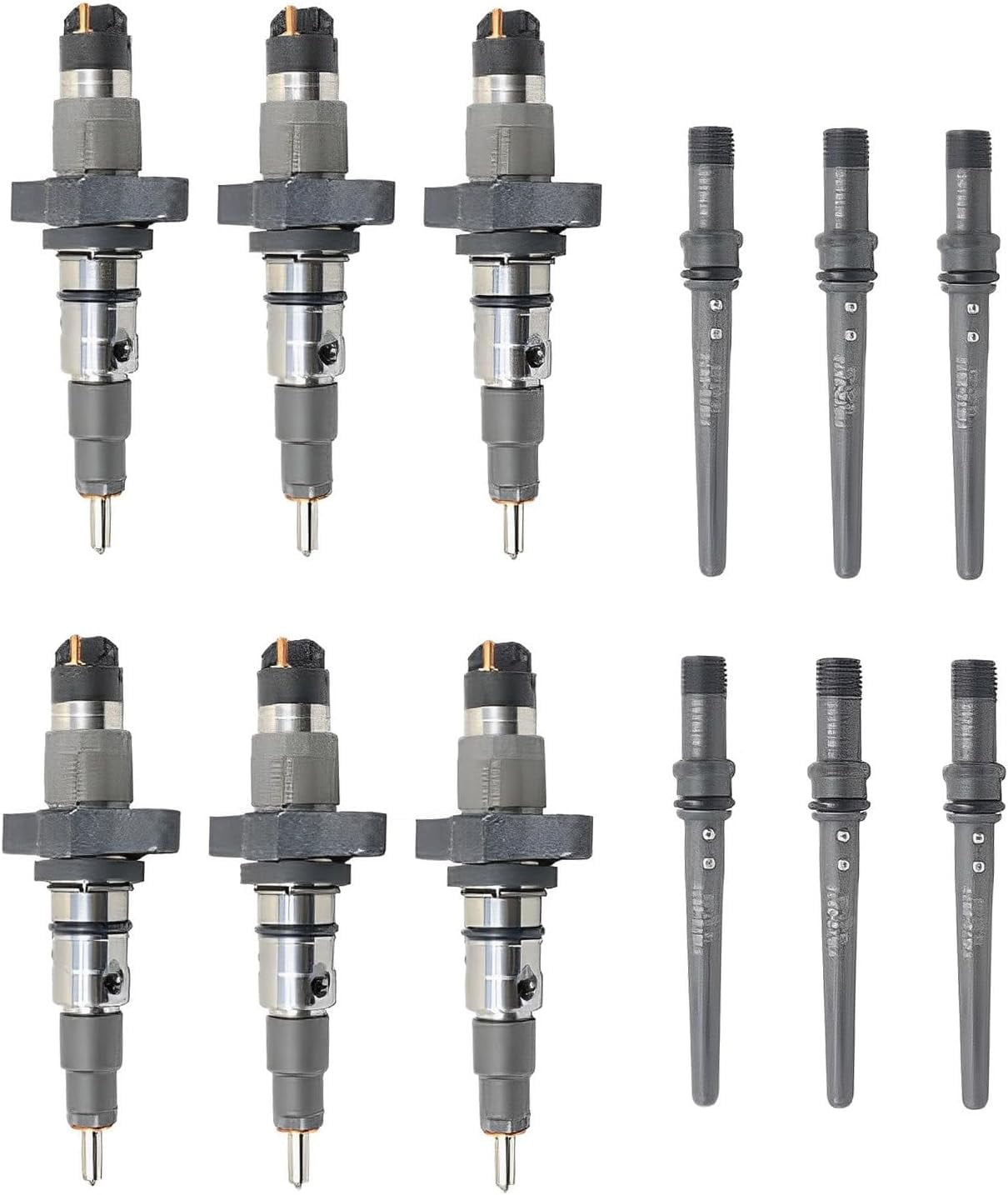 6 Set Diesel Injector Rail 0445120238 0986435505 For Dodge Ram 2500 ...