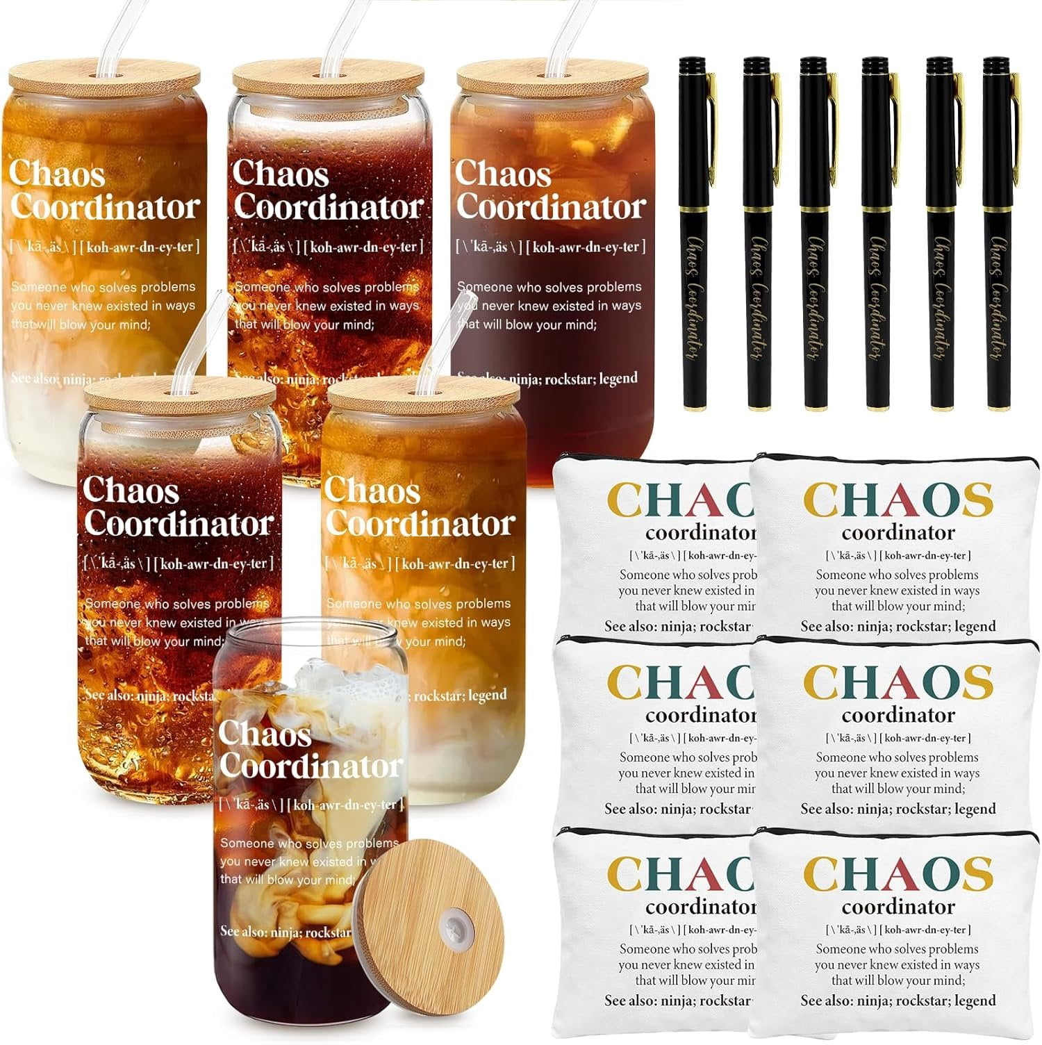6 Set Employee Appreciation Gifts Bulk, Chaos Coordinator Gifts for ...