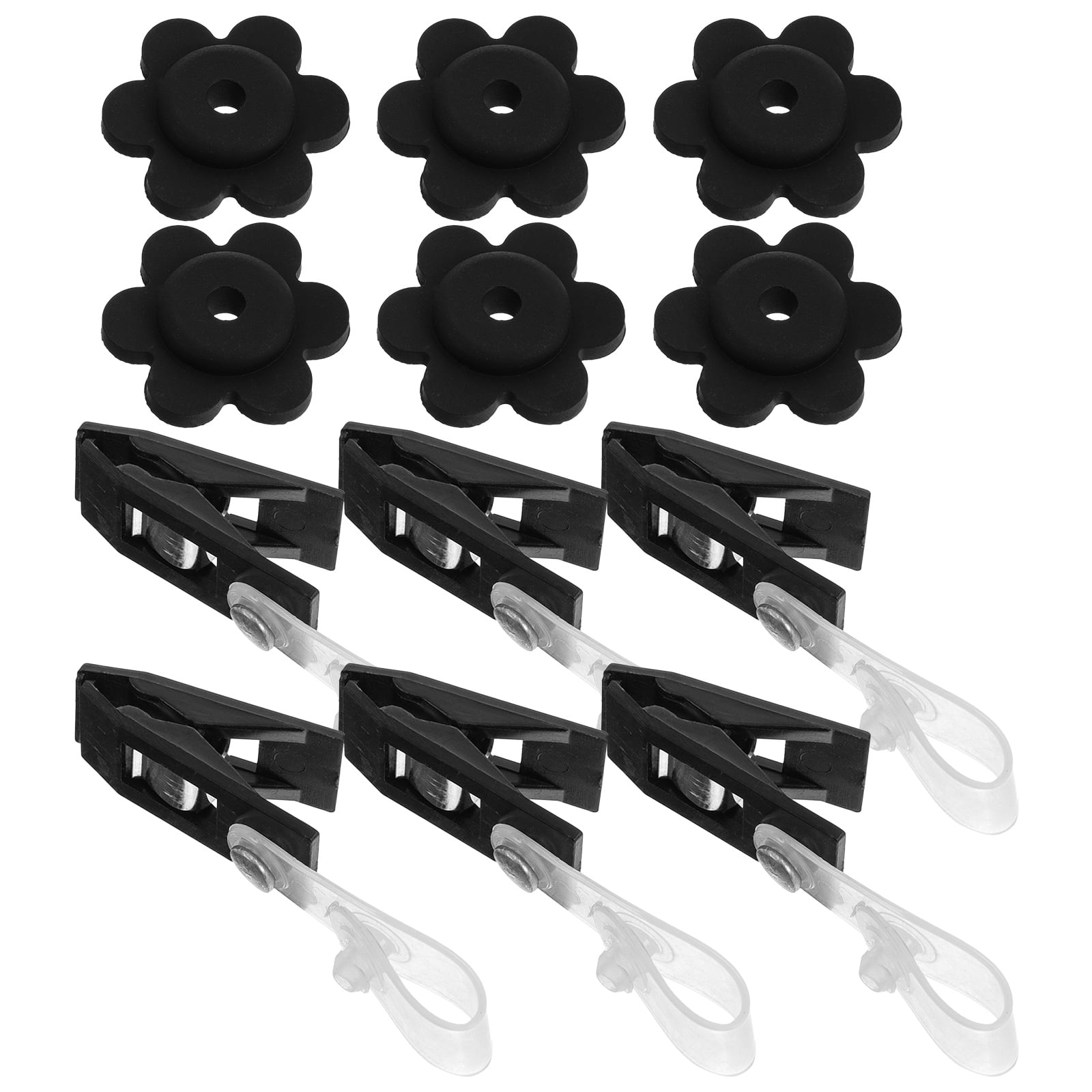 6 Set Garden Flag Wind Clip Flags Pole Holder Tiger Stoppers Flagpole ...