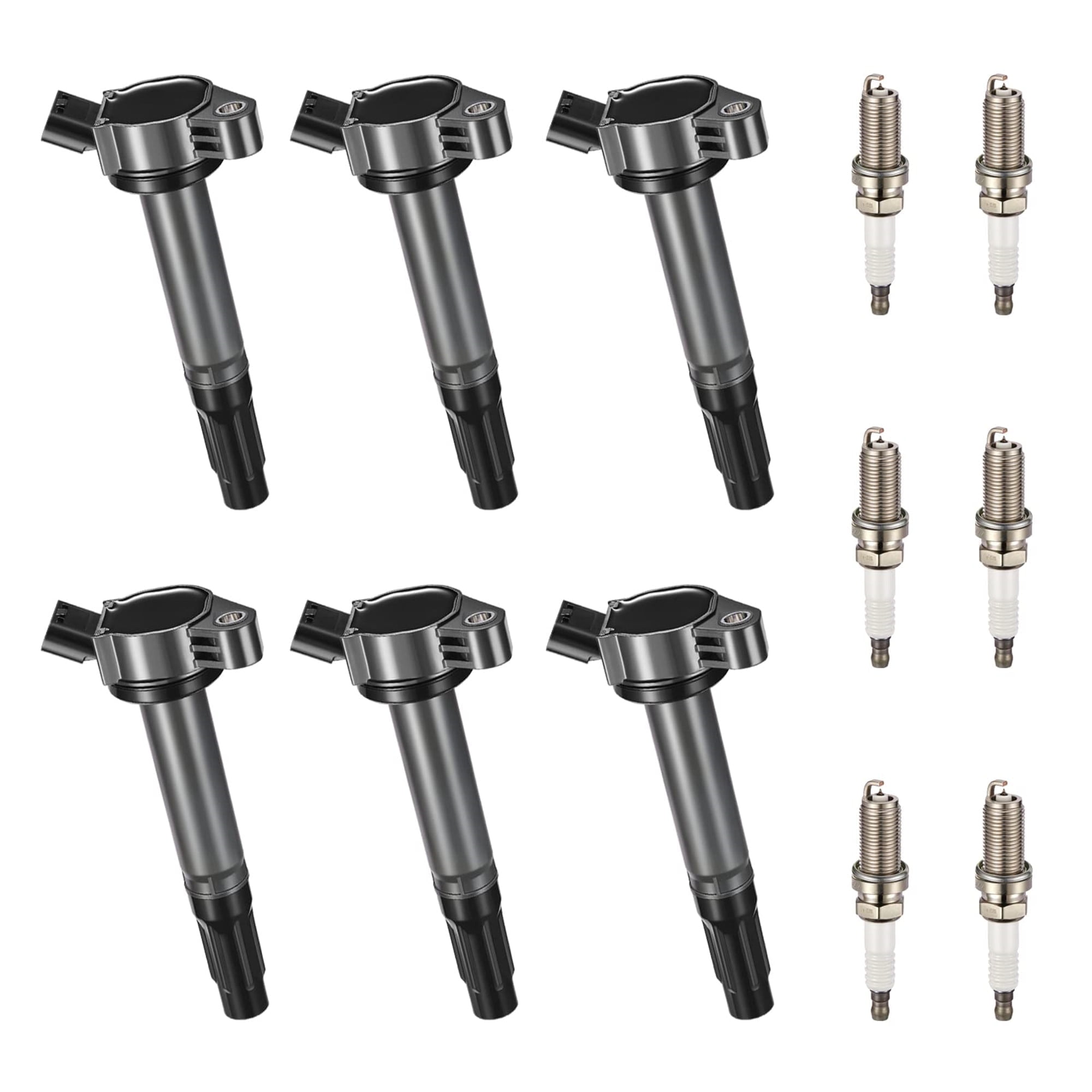 6 Set of Ignition Coil Pack & Spark Plugs Compatible with Toyota Lexus ...