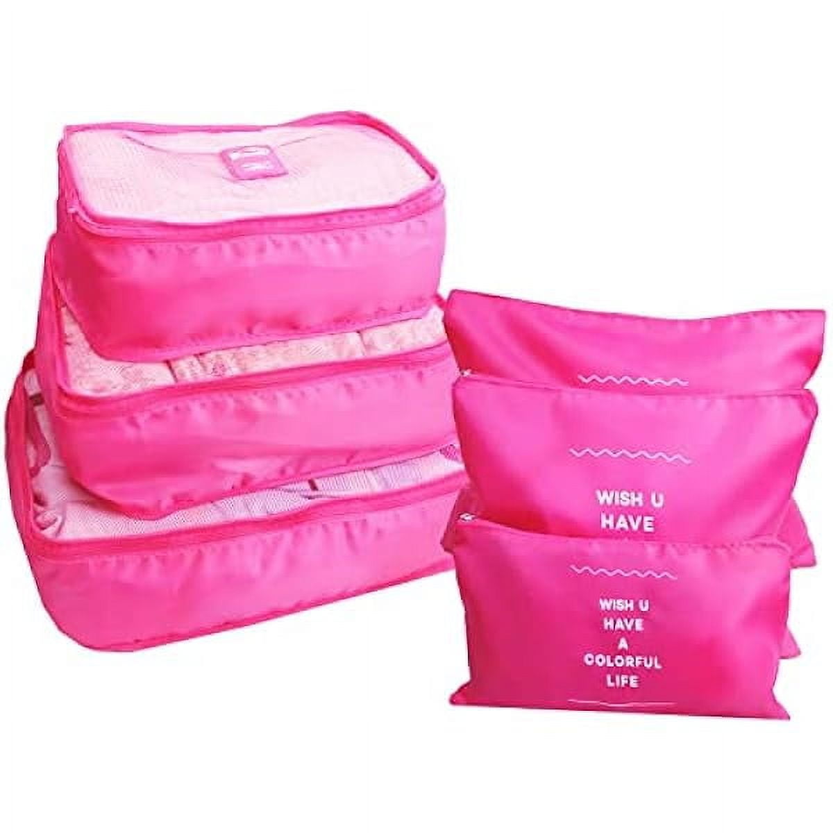 6 Set Packing Cubes Laundry Pouch, Travel Storage Bag Organizer Pouch ...