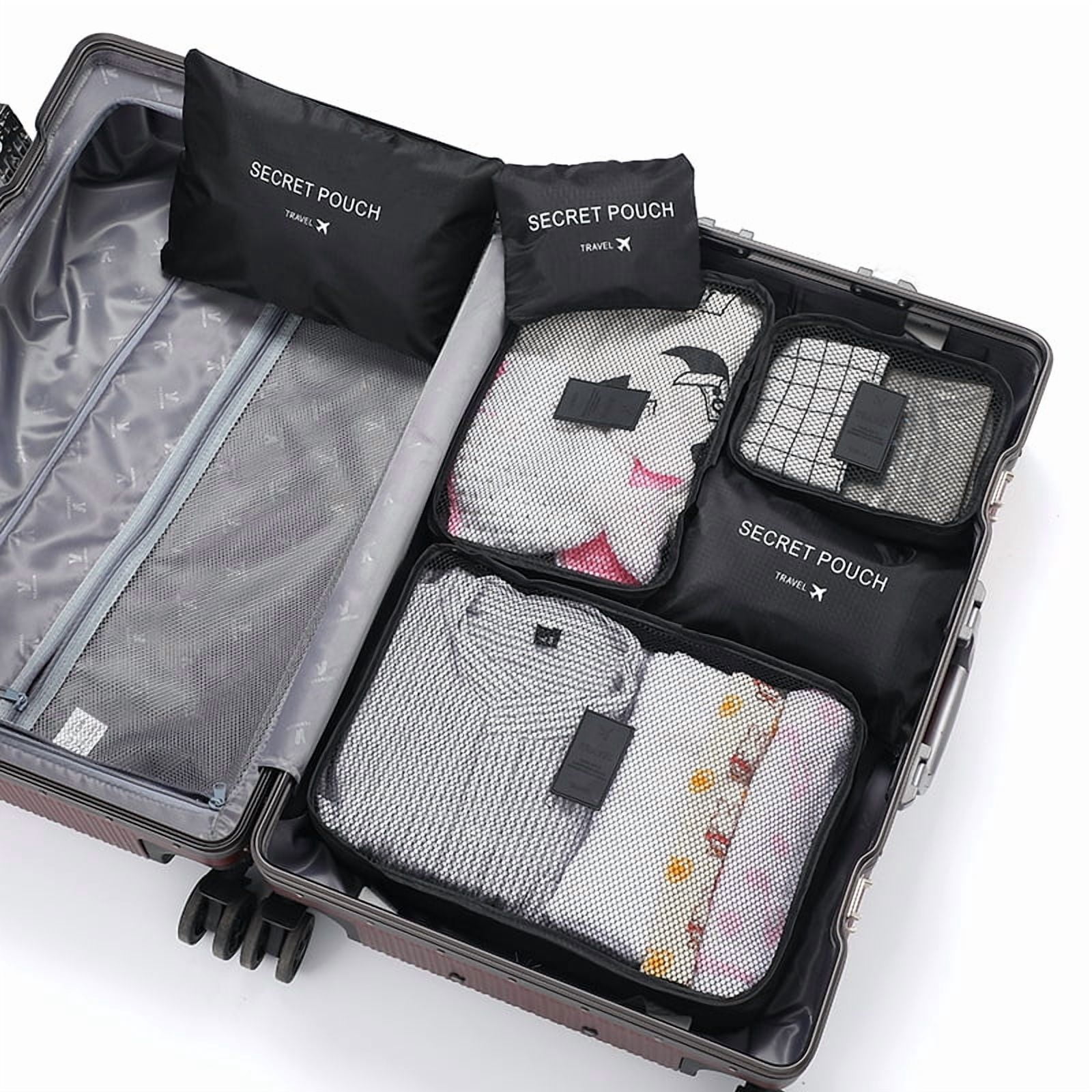 6 Set Packing Cubes for Travel, Luggage Organizers Lightweight Suitcase ...