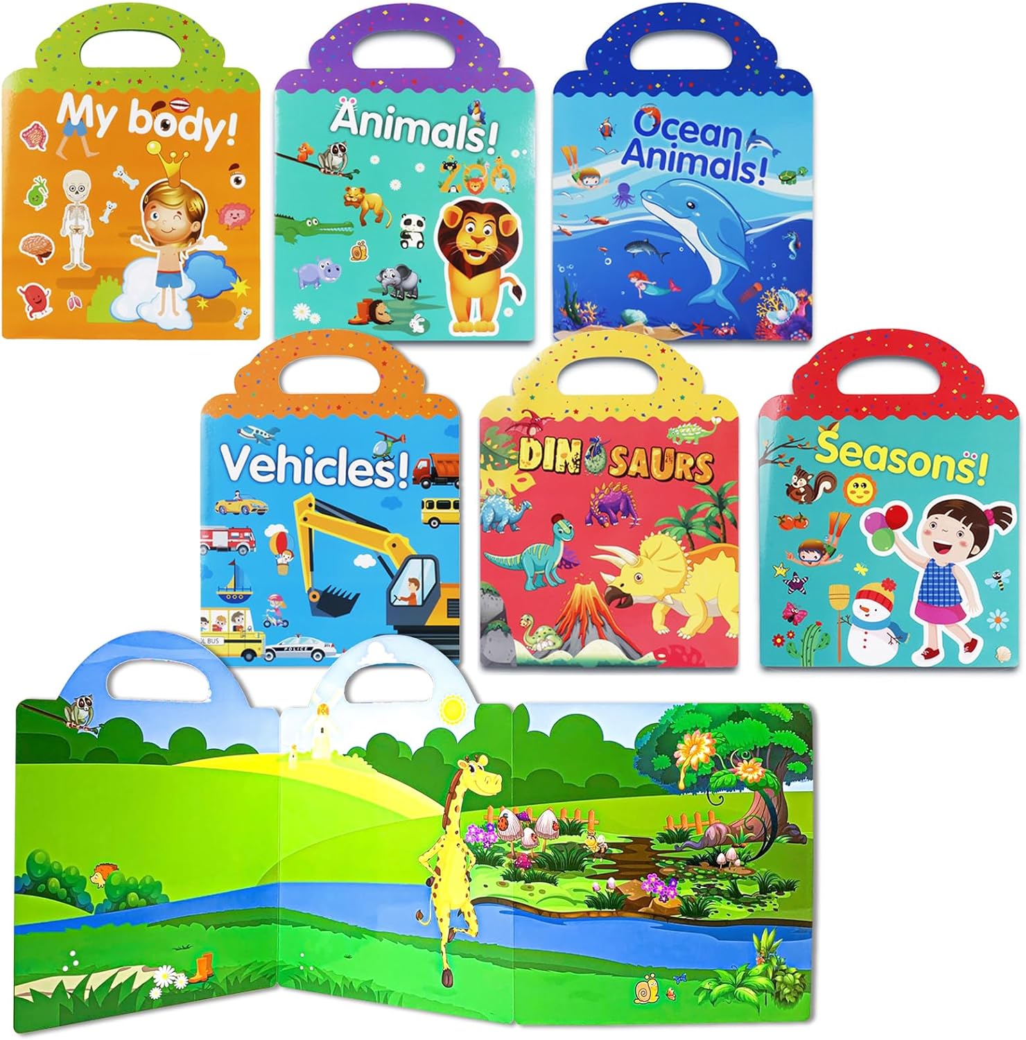 Sticko Sticker Book 4.75"X9"-Animals, 1320/Pkg - Walmart.com