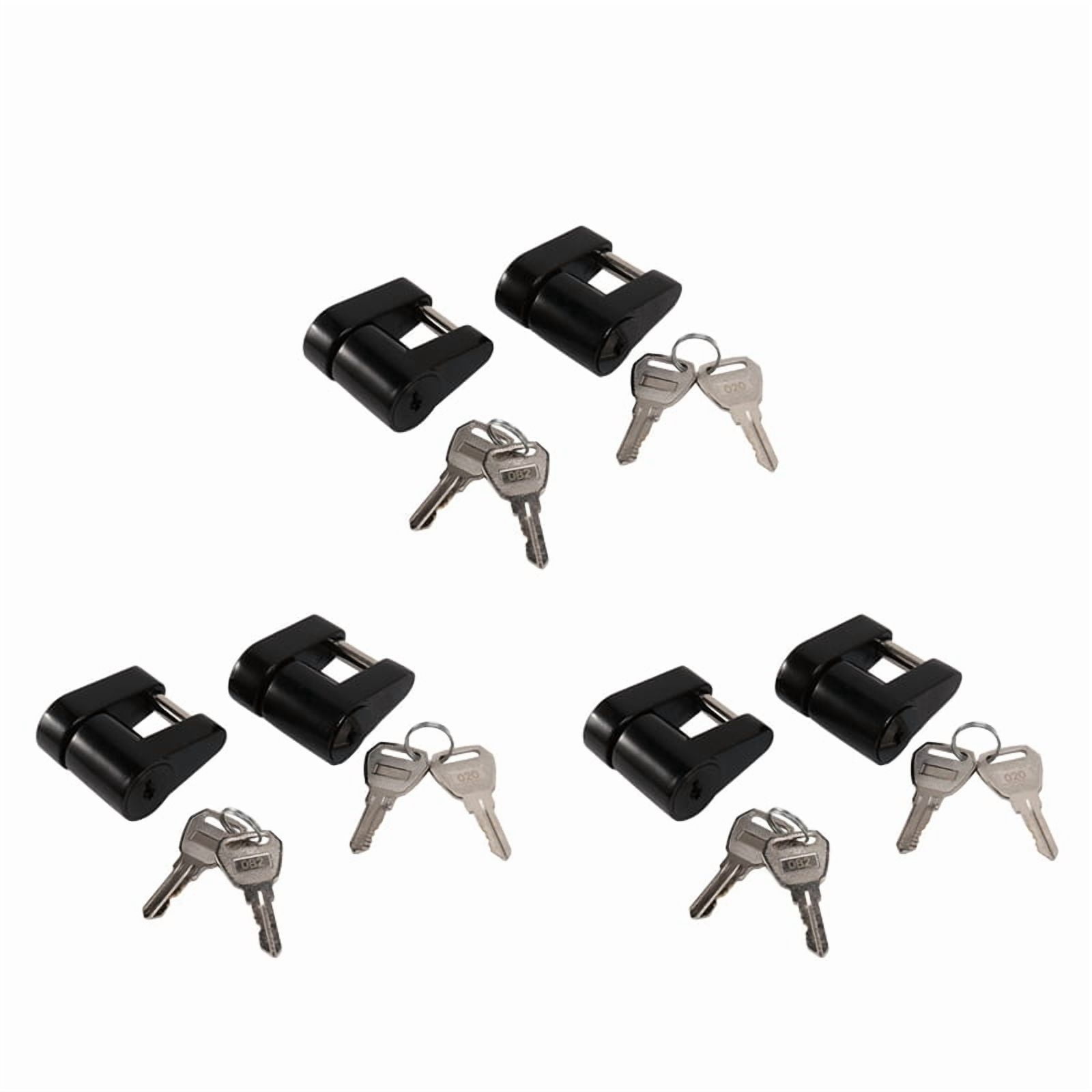 6 Set Trailer Hitch Coupler Lock Trailer Coupler Padlock 1/4 Inch Hitch ...