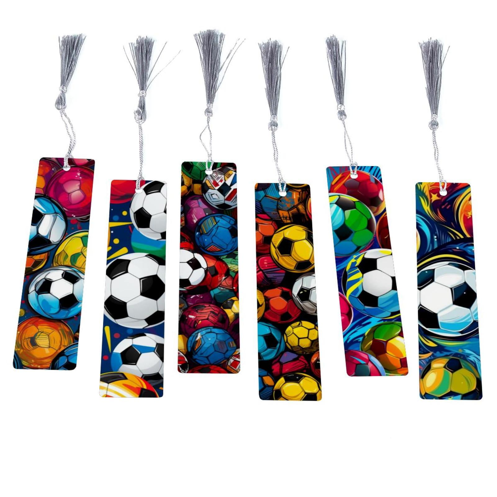 6 Set of Football Soccer Metal Bookmarks - Stylish and Practical Book ...