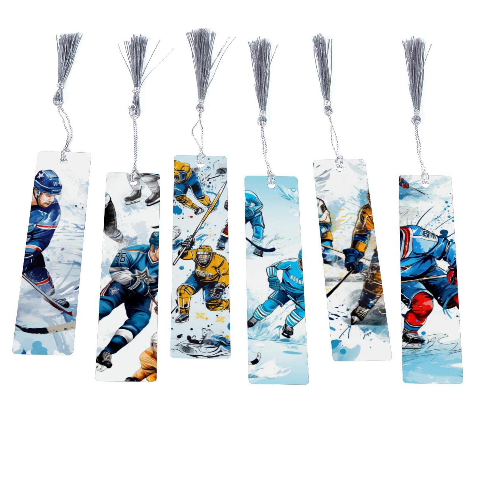 6 Set of Ice Hockey Metal Bookmarks - Stylish and Practical Book ...