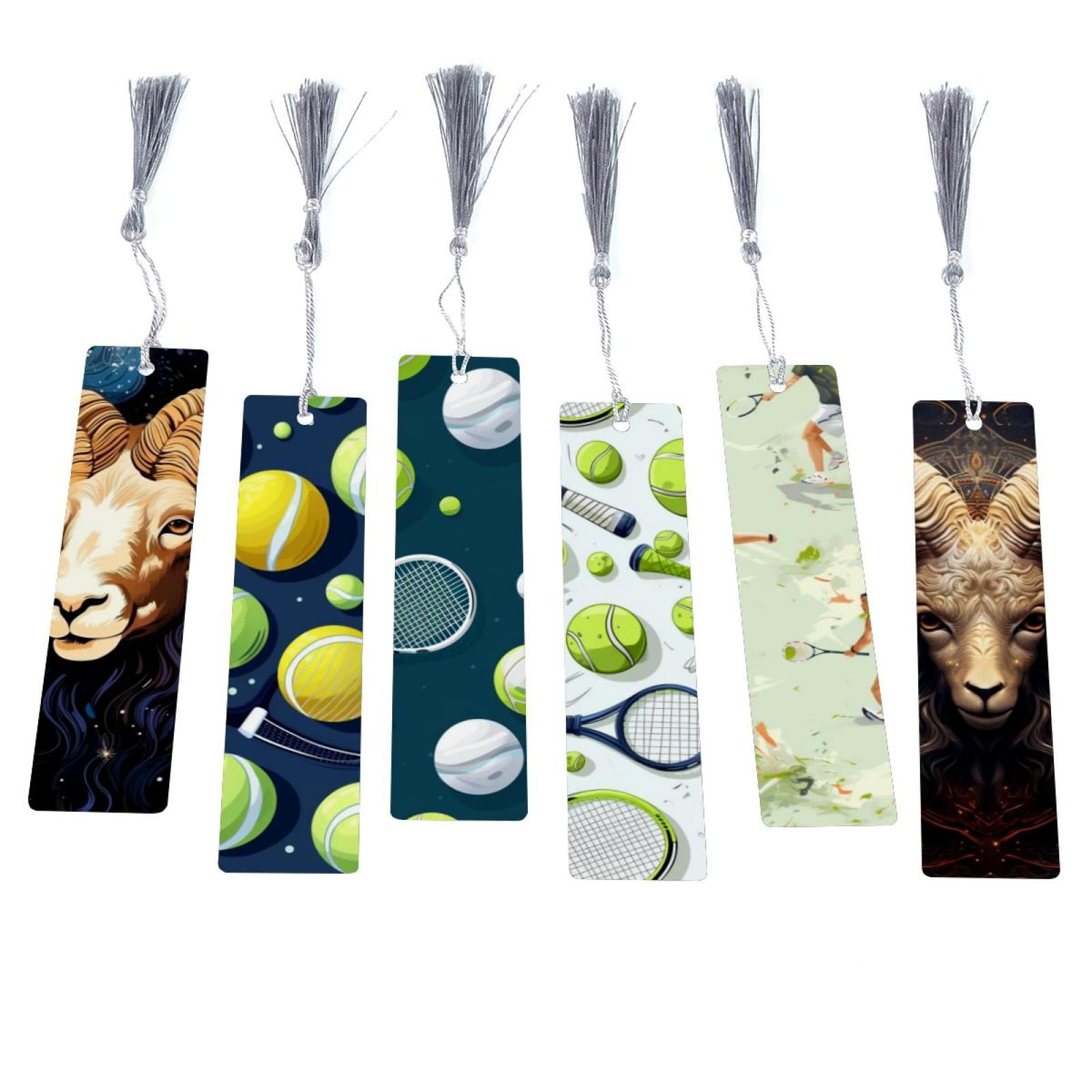 6 Set of Tennis Ball Metal Bookmarks - Stylish and Practical Book ...