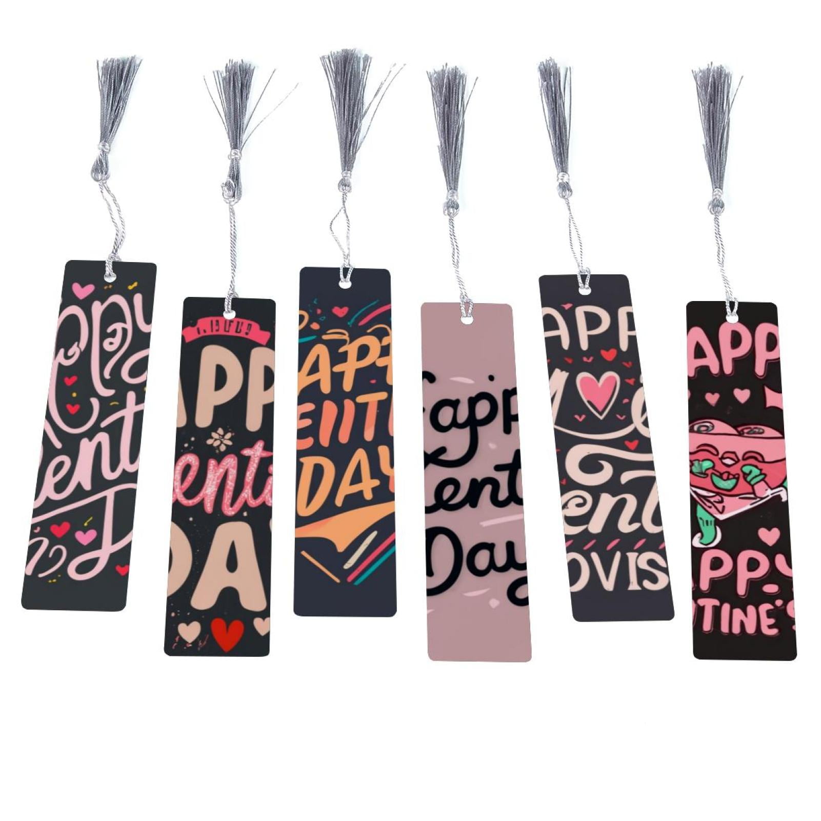 6 Set of Valentine's Day Font Metal Bookmarks - Stylish and Practical ...