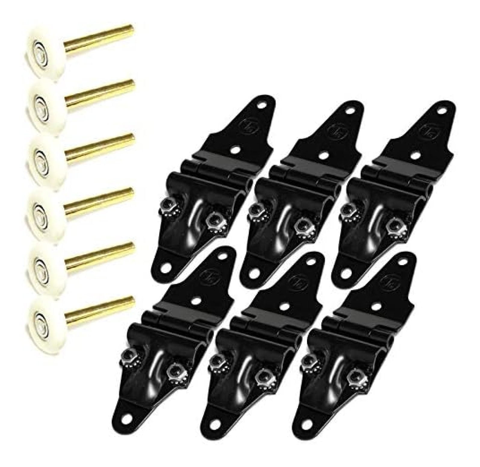 6 Set x Transglobal Mild Steel Roll Up End Hinge (Black)+Nylon (2.00 ...