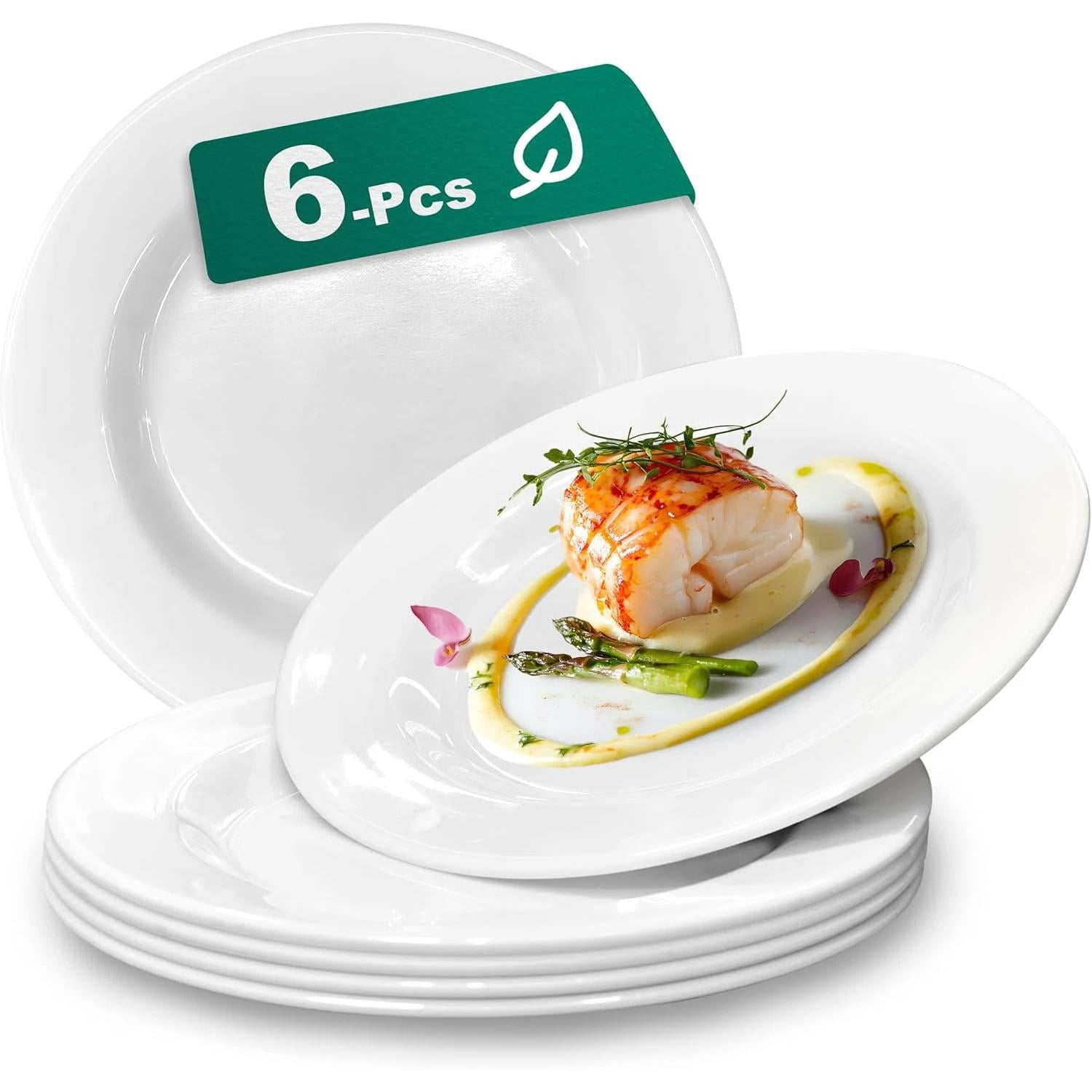 6 Sets 10.5 Inch Plate Set Unbreakable Lightweight Dessert Plates ...