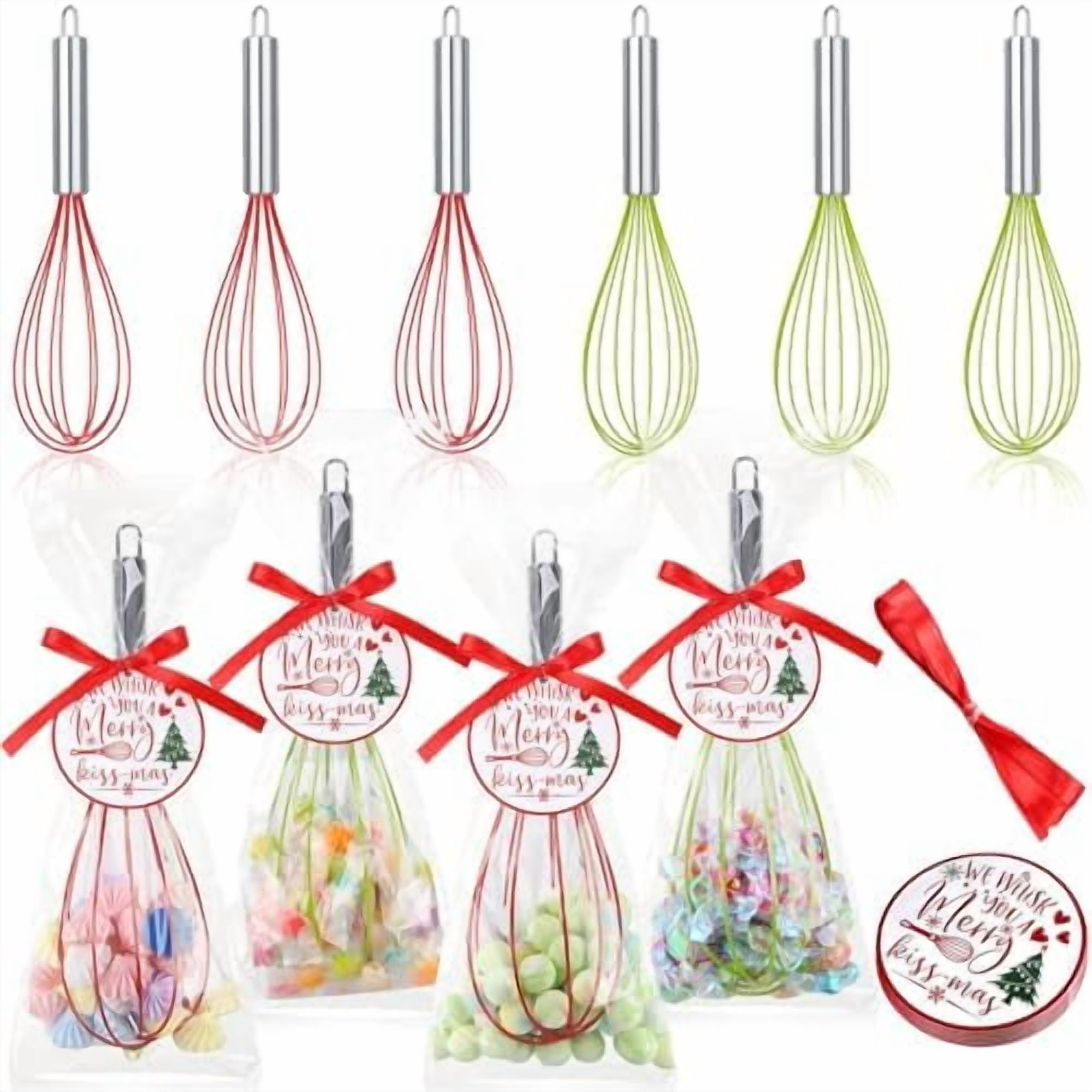 6 Sets 10 Inch Christmas Whisks Gifts DIY Fillable Christmas Tree ...