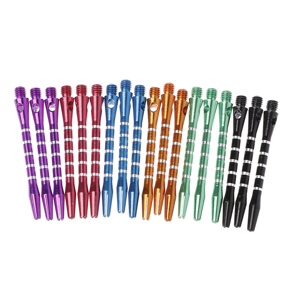 6 Sets/18 Pcs 53mm Aluminum Dart Shafts 6 Colors 2BA Thread Size Medium ...
