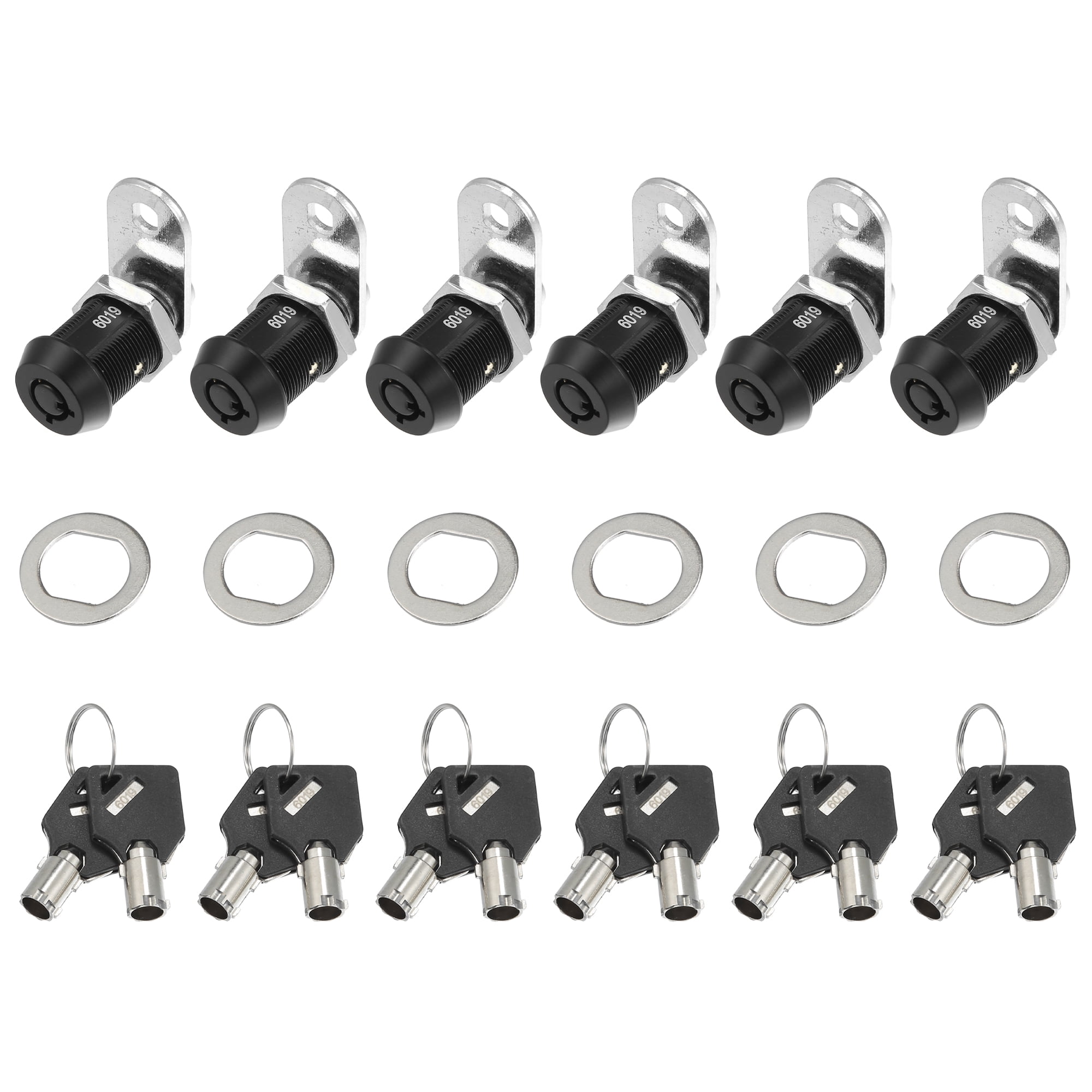6 Sets 7/8" Zinc Alloy RV Storage Locks Cabinet Lock with Keys Fits on ...