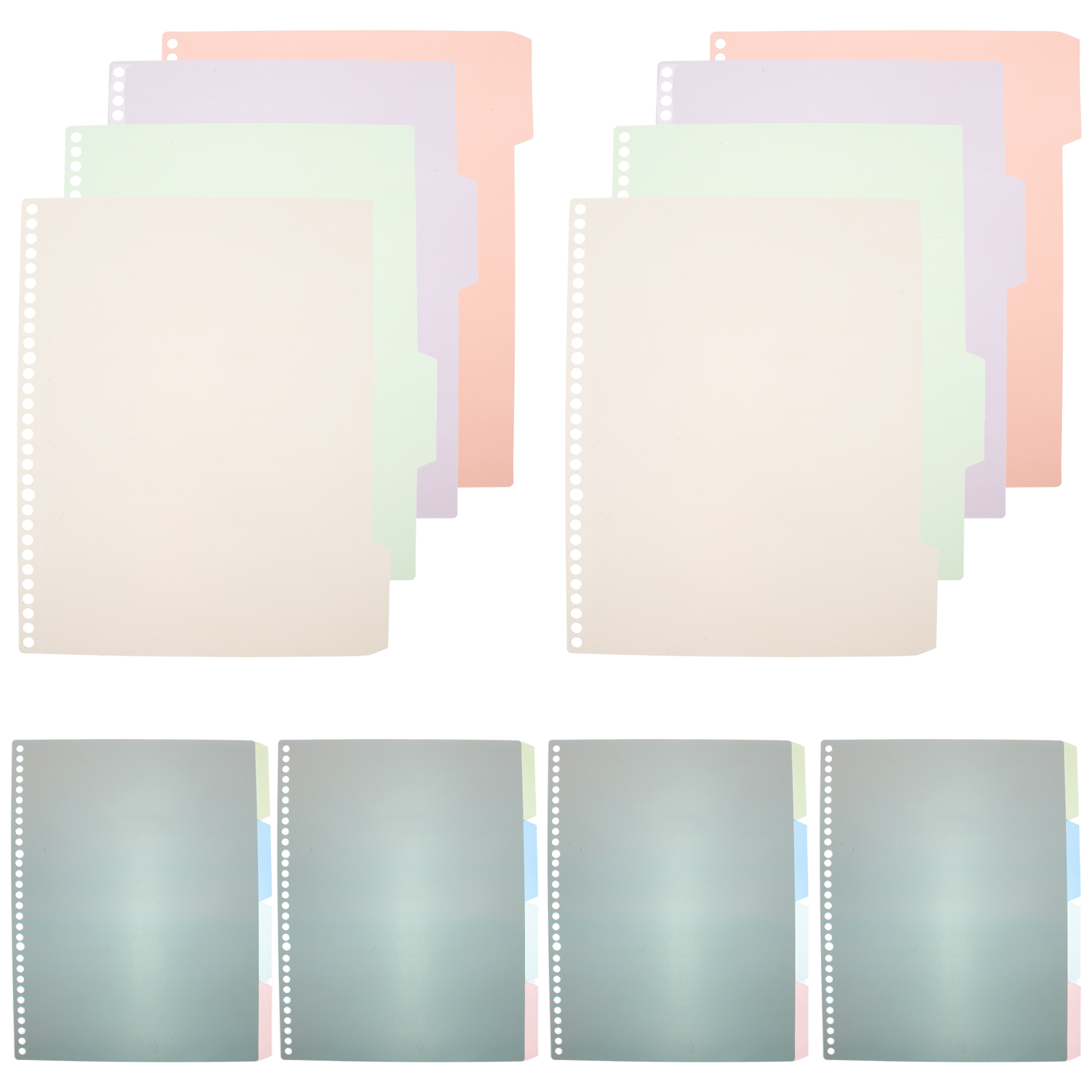 6 Sets A4 Separator Page Note Pads Dividers for Binder Brochure Para ...